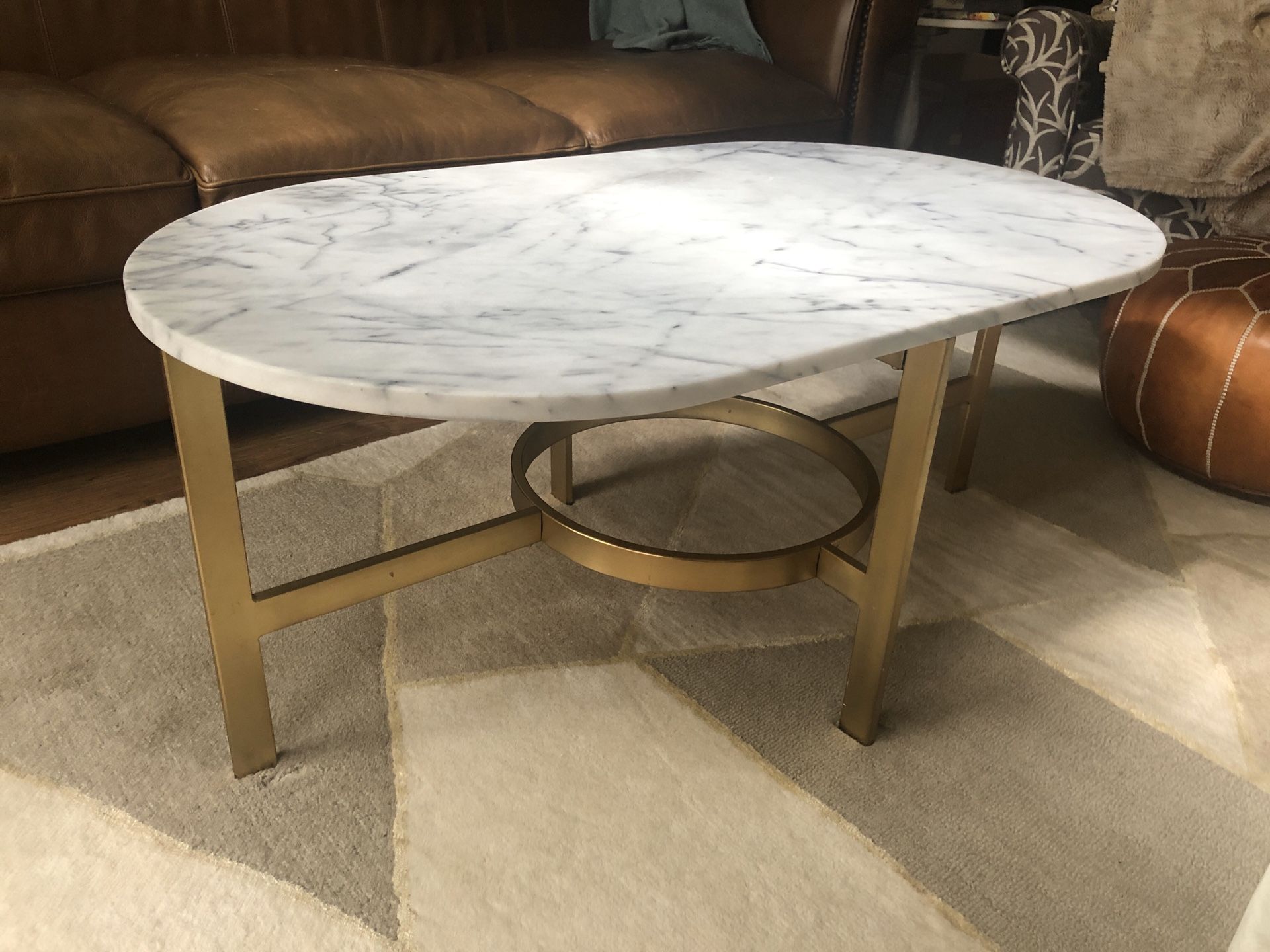 West Elm Marble and Gold Frame Coffee Table for Sale in Houston, TX ...