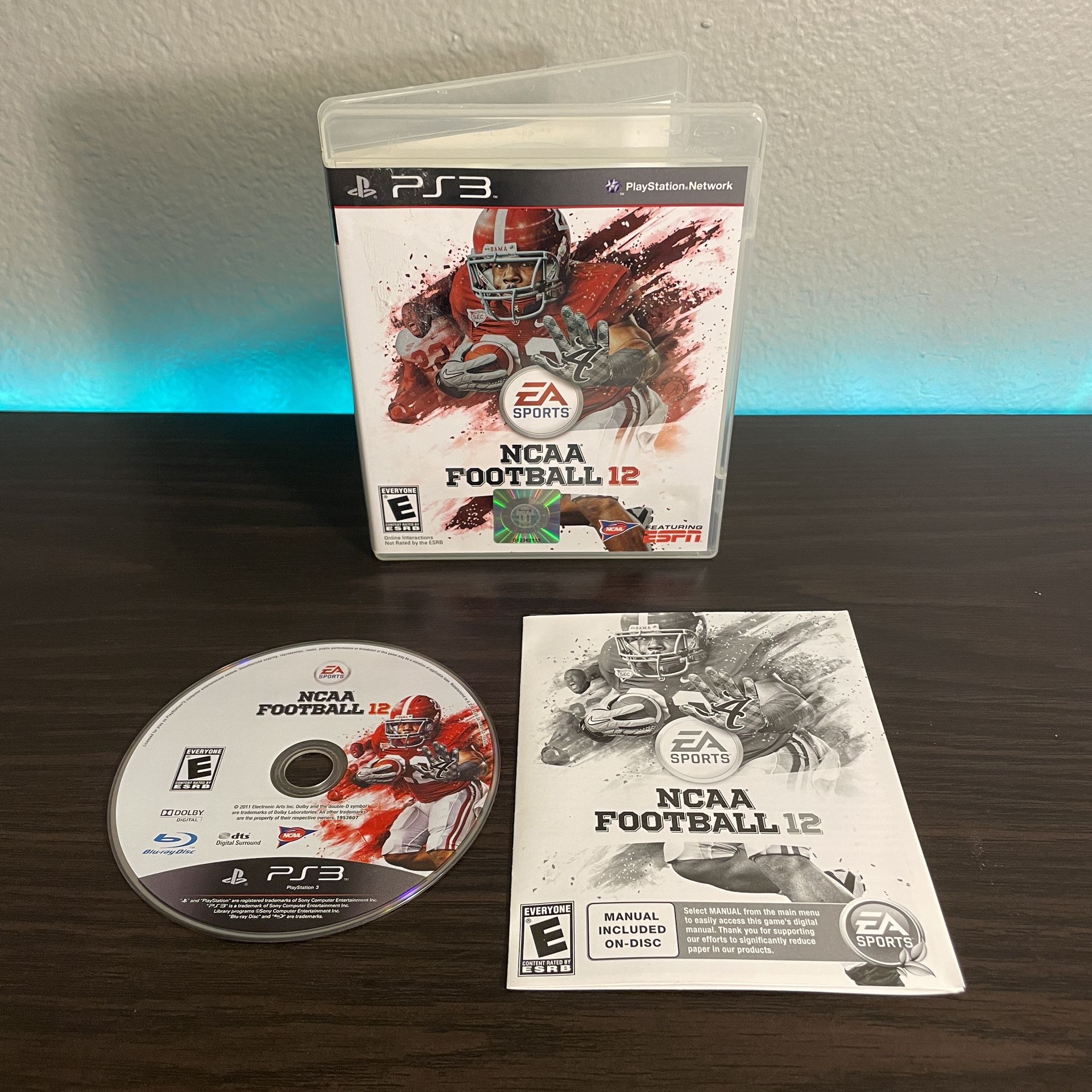 NCAA College Football 12 PS3 2012 (PlayStation3) Tested & works video ...