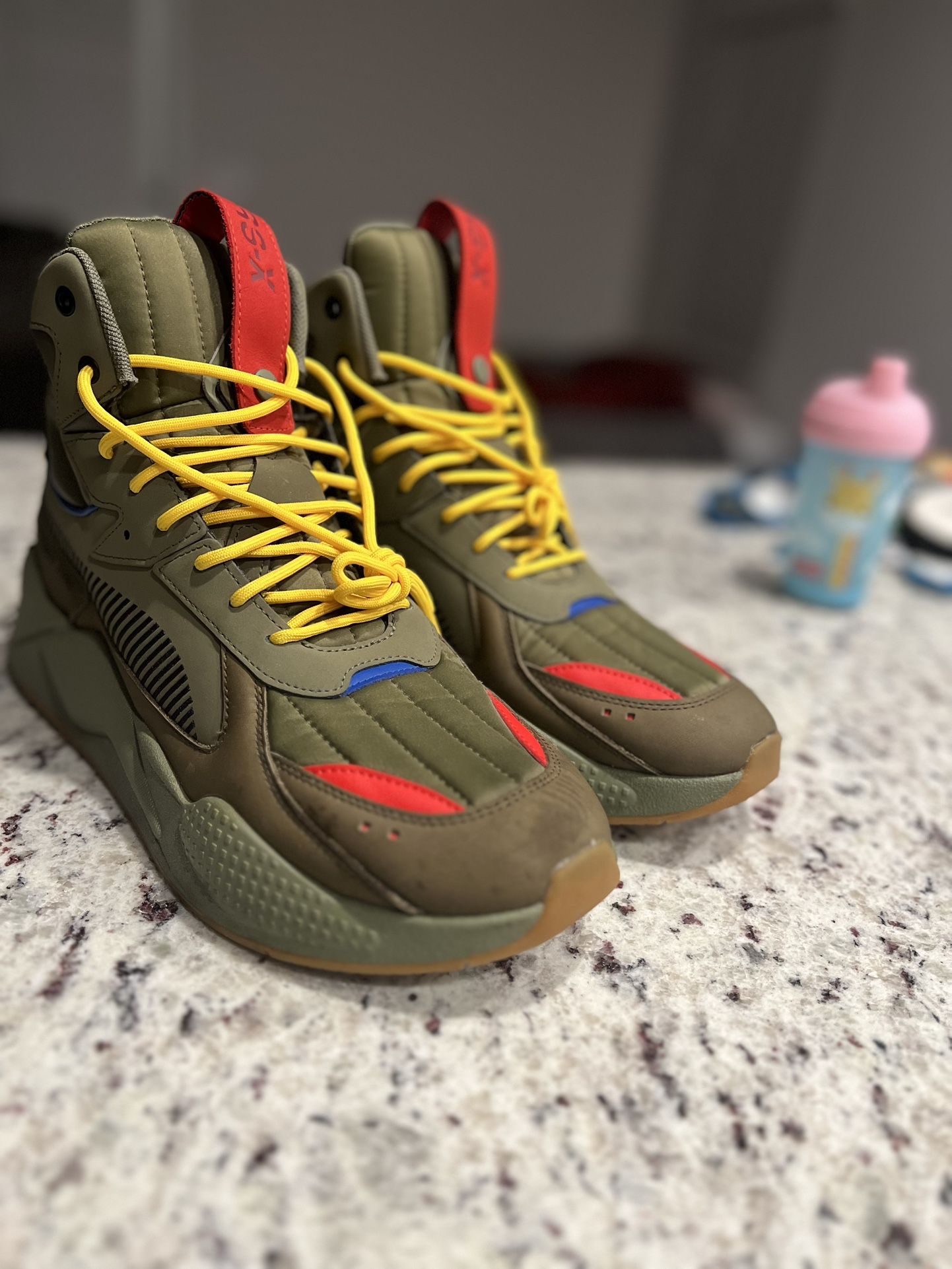 PUMA RS-X MID C MILITIA Deep Lichen Green Vert-Puma Noir Size 111 for ...