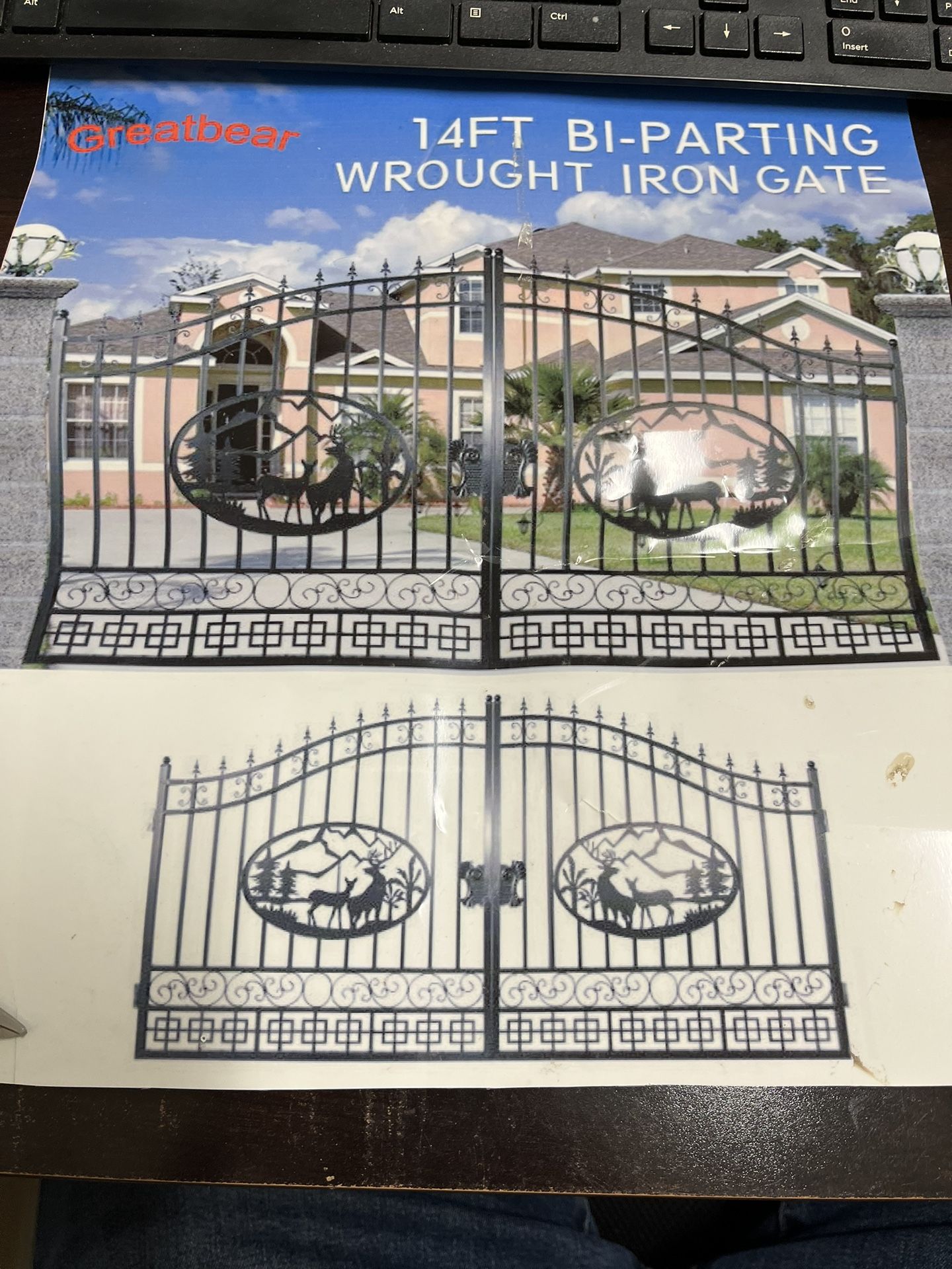 14ft Bi-parting Wrought Iron Gates for Sale in Batavia, IL - OfferUp