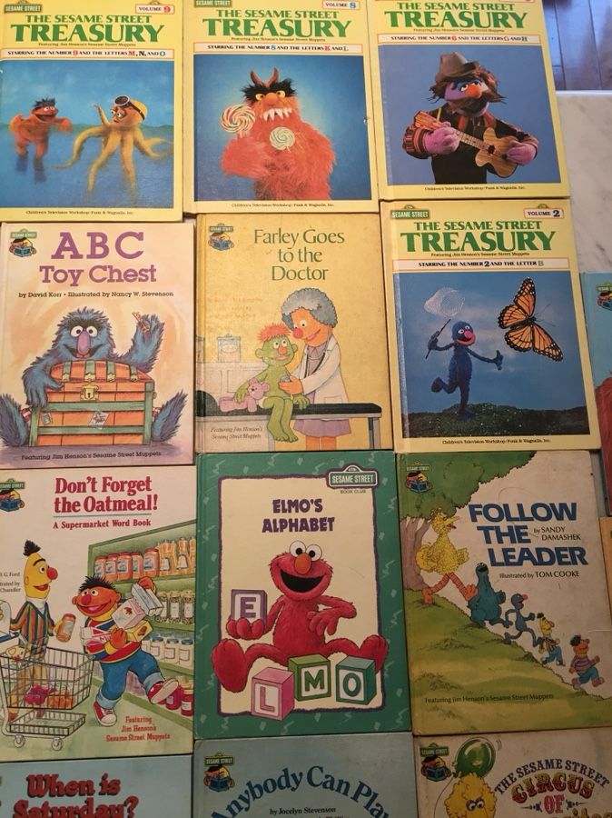 Sesame Street Book Club Vtg 1980's & Sesame Street Treasury Books Lot ...