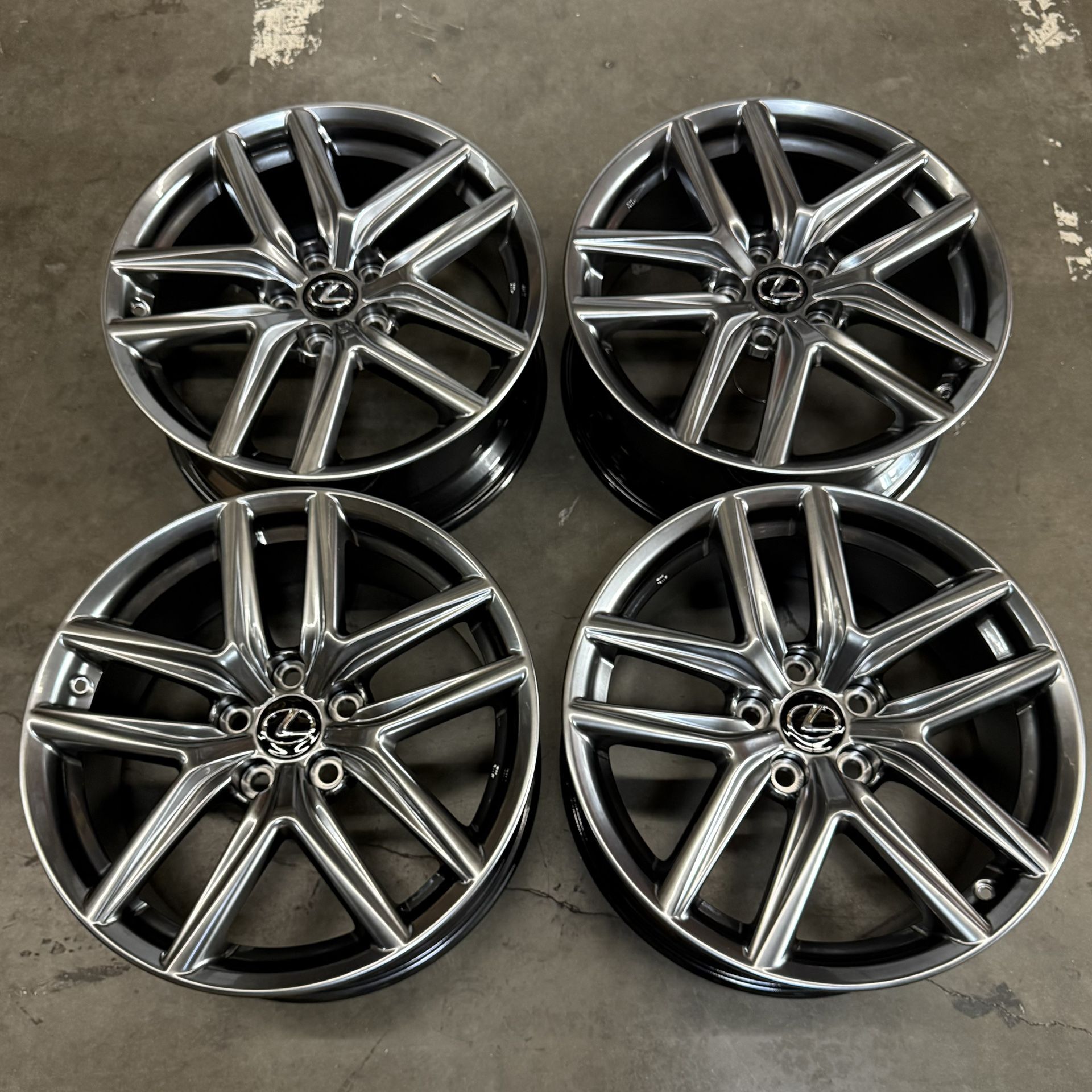 18” Gunmetal Gray Lexus F Sport Wheels Square Set 18x8.0 +45 (5x114.3 ...