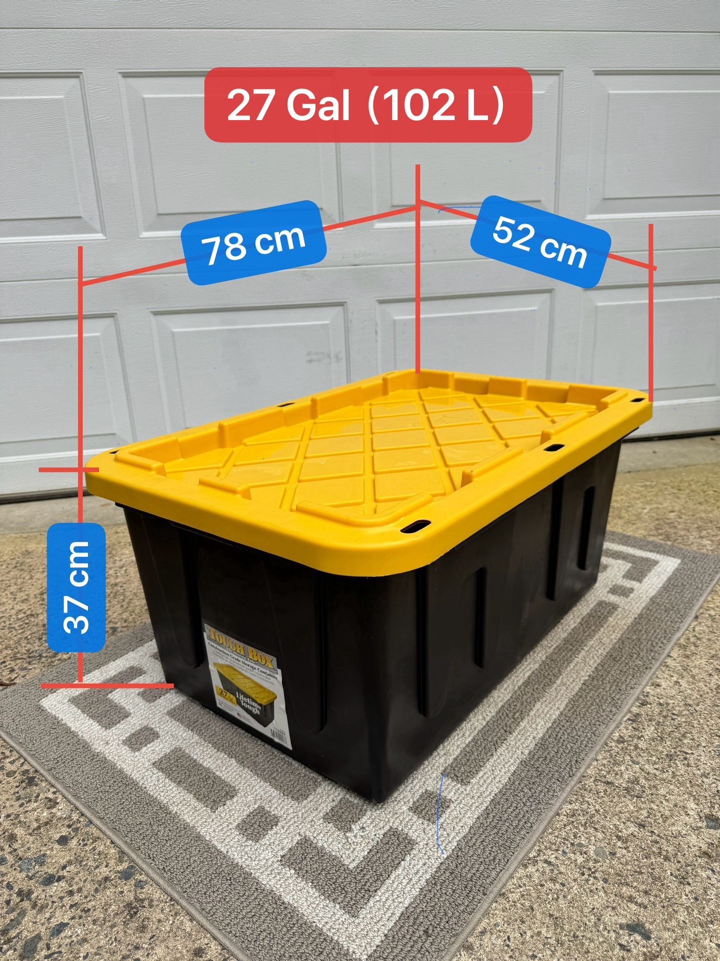 27-gallon TOUCH BOY brand storage box for Sale in Charlotte, NC - OfferUp