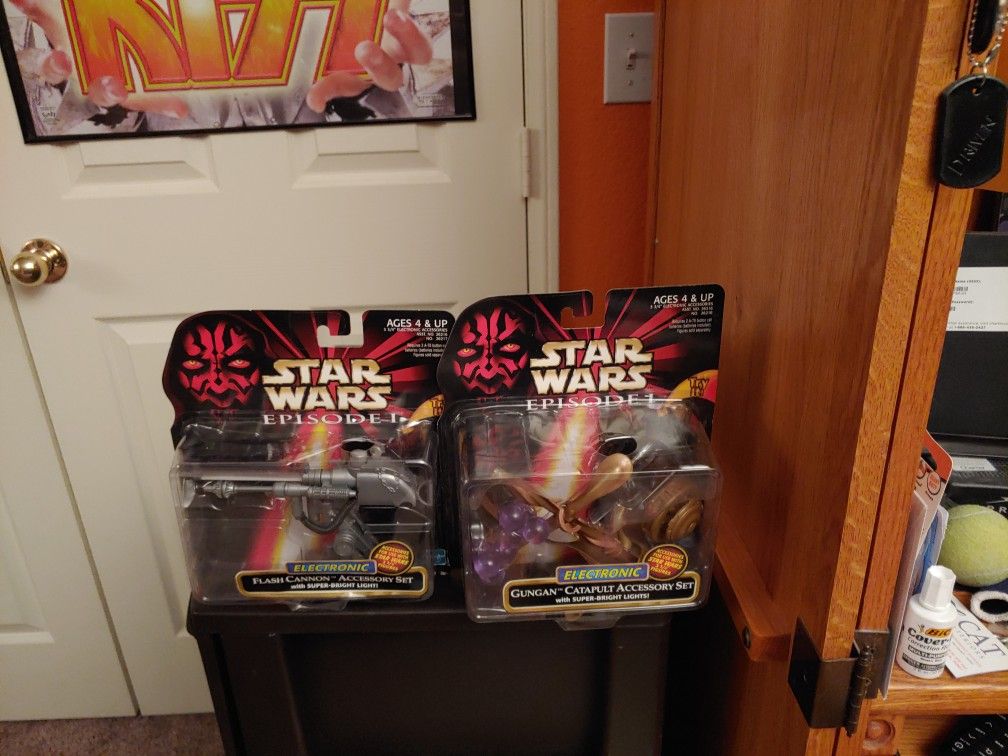 STAR WARS EPISODE 1 ELECTRIC FLASH CANNON & GUNGAN CATAPULT. for Sale ...