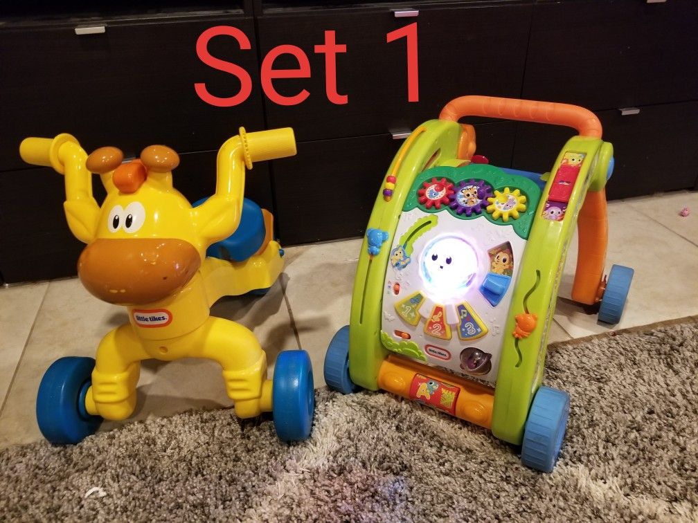 Toddler Toy Lot - Little Tykes Walker, Giraffe Rider, Rocking Horse for ...
