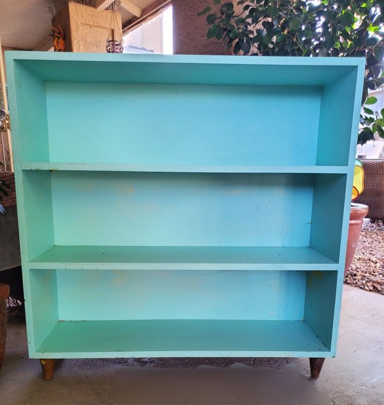 Mid Century Modern Teal Bookshelf for Sale in Chandler, AZ - OfferUp