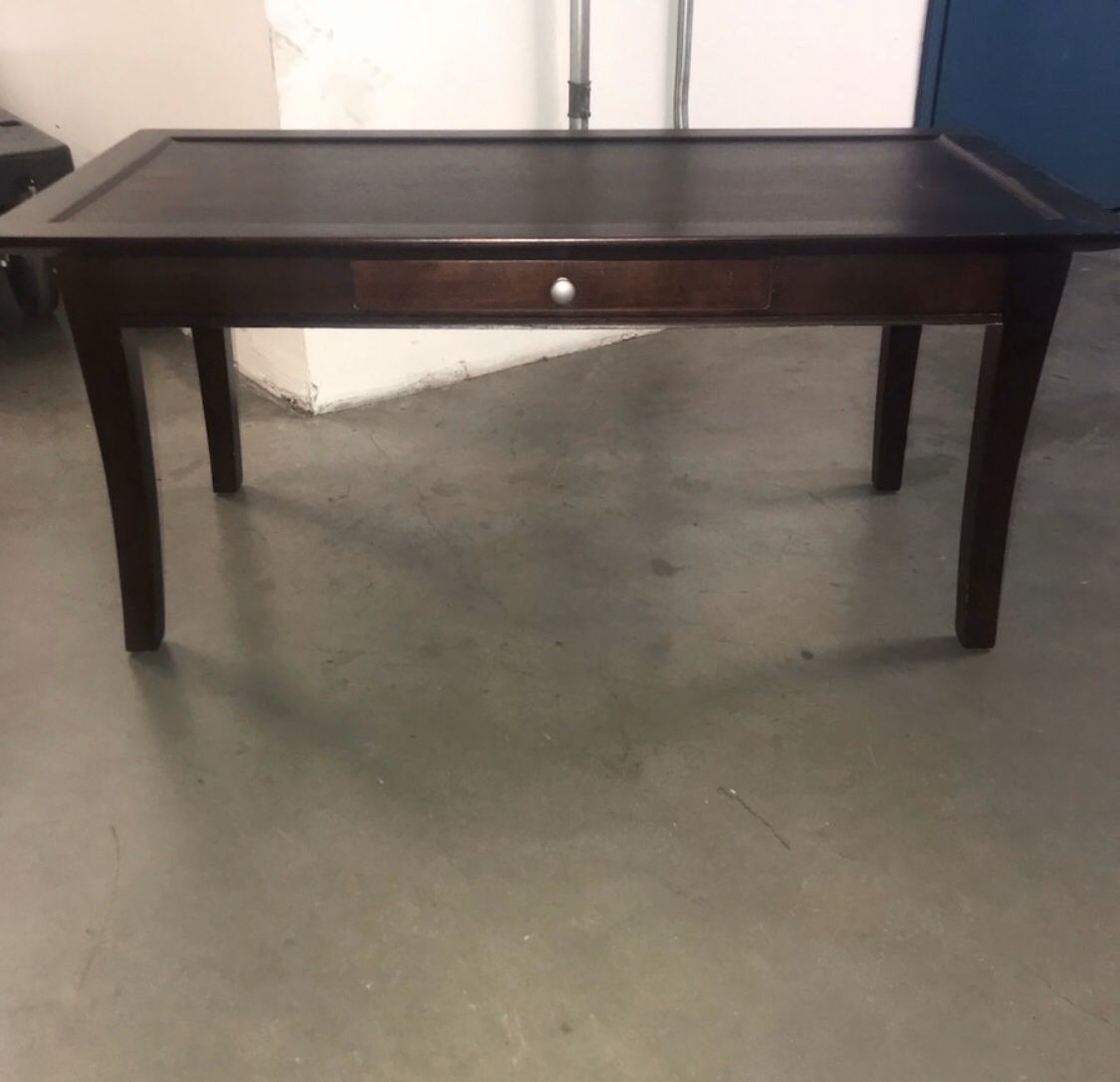 Espresso colored coffee table with one pull out drawer for Sale in ...