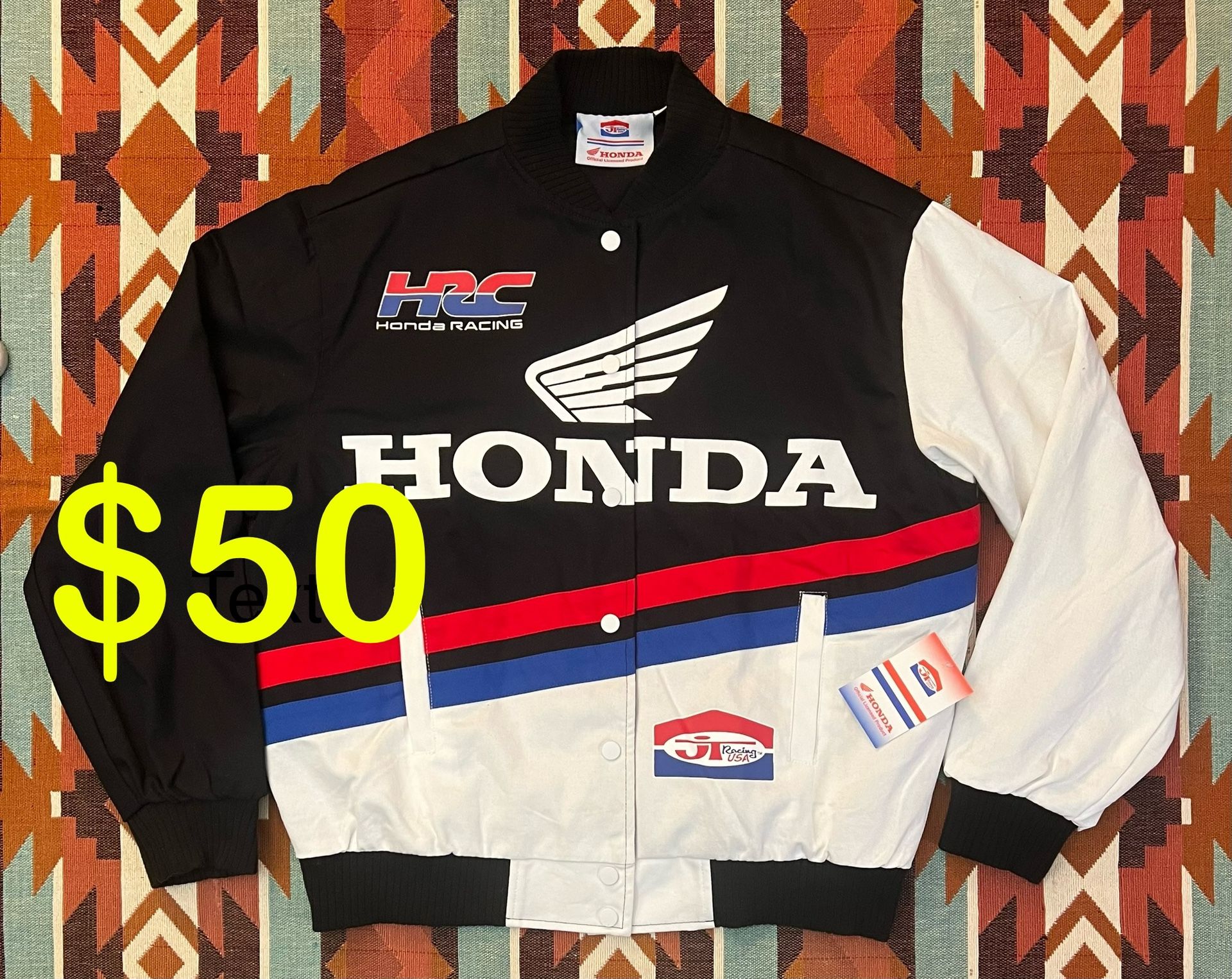 Honda JT Racing Speed Black HRC White Jacket Vintage Style Women’s ...
