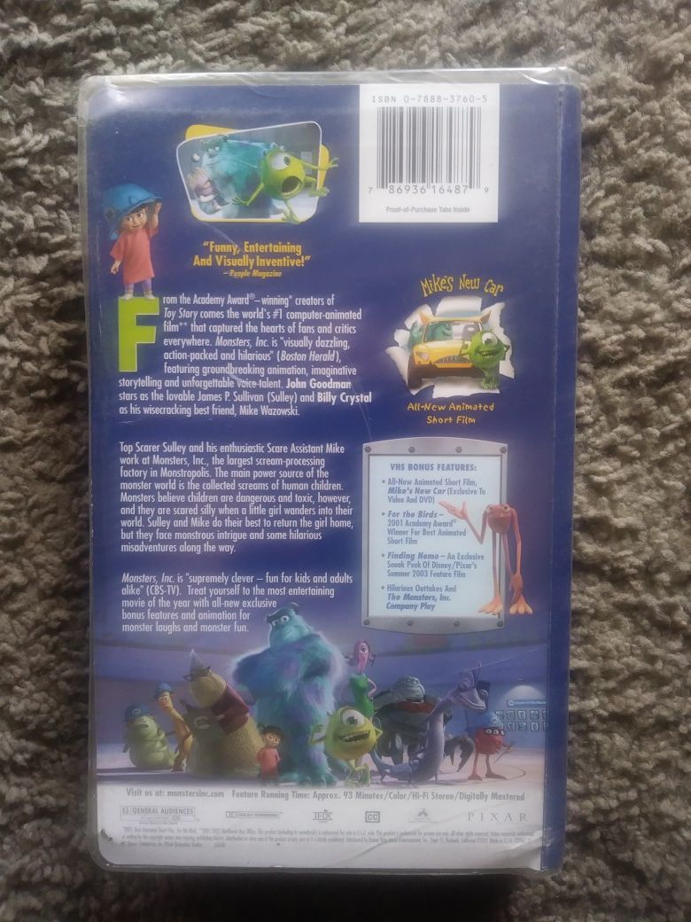 Monsters Inc Vhs