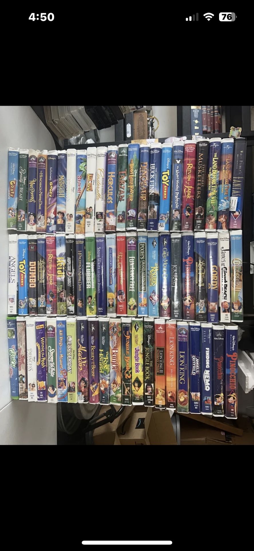 HUGE 65 VHS LOT walt disney black diamon classics masterpiece ...