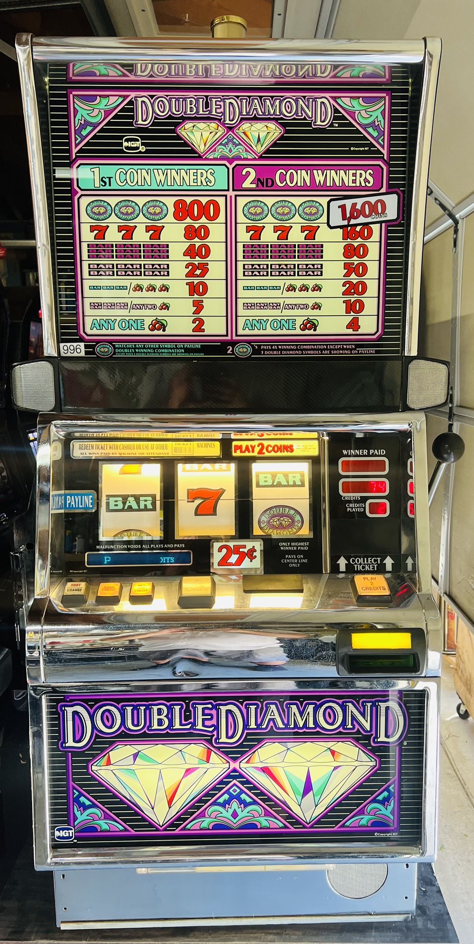 Double Diamond Slot Machine for Sale in Irwindale, CA - OfferUp