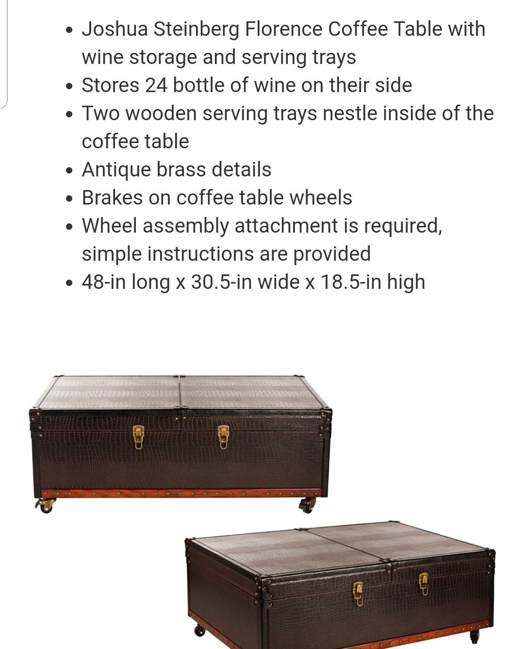 Florence coffee table by Joshua Steinberg for Sale in Mesa AZ OfferUp