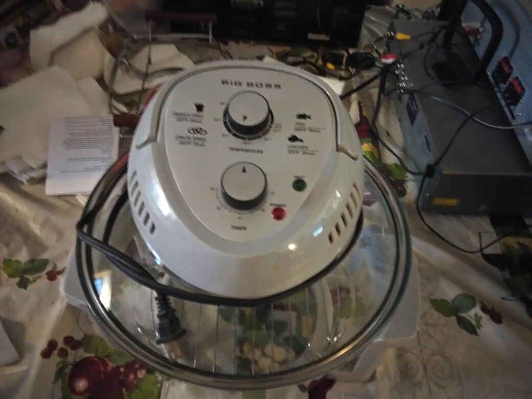 Big Boss Oil-Less Air Fryer, model 8605, 1300 watts, 16 Qt. timer ...