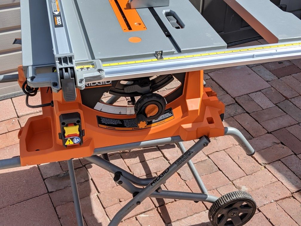 Ridgid 10-inch portable stand table saw model number r4513 for Sale in ...
