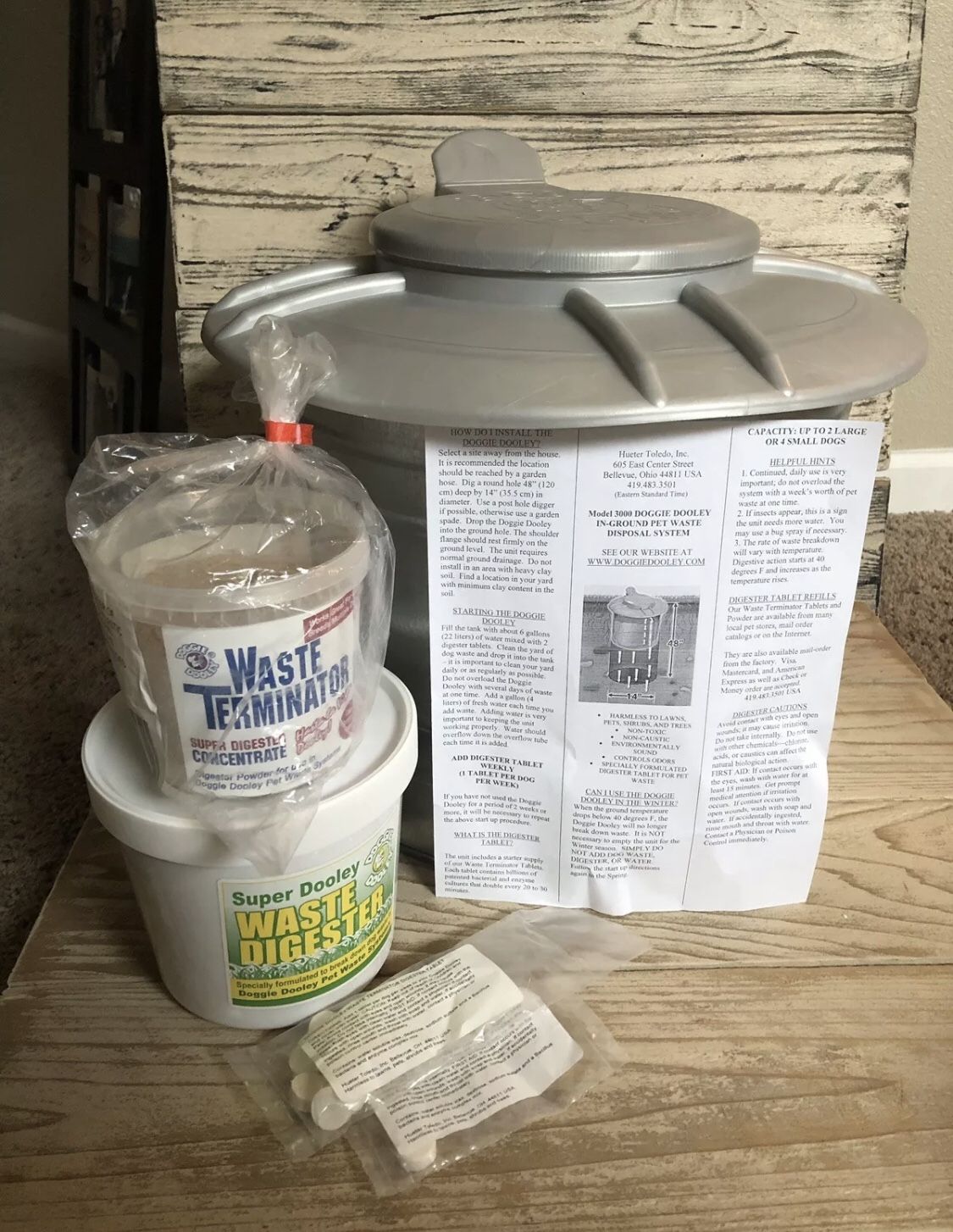 Doggie Dooley Steel Septic Style Dog Waste Disposal System w/extras for ...