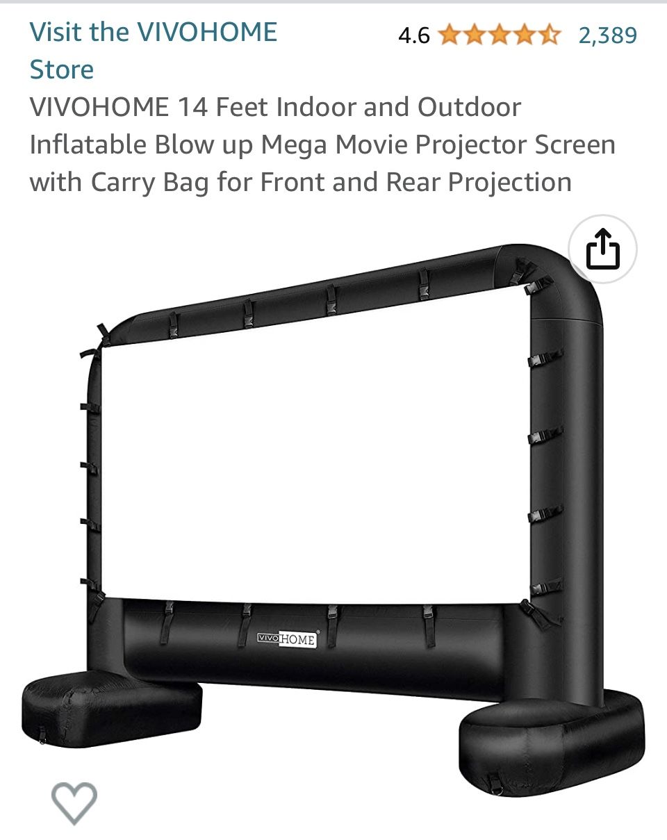 Vivo Inflatable Screen And Projector for Sale in Delray Beach, FL - OfferUp
