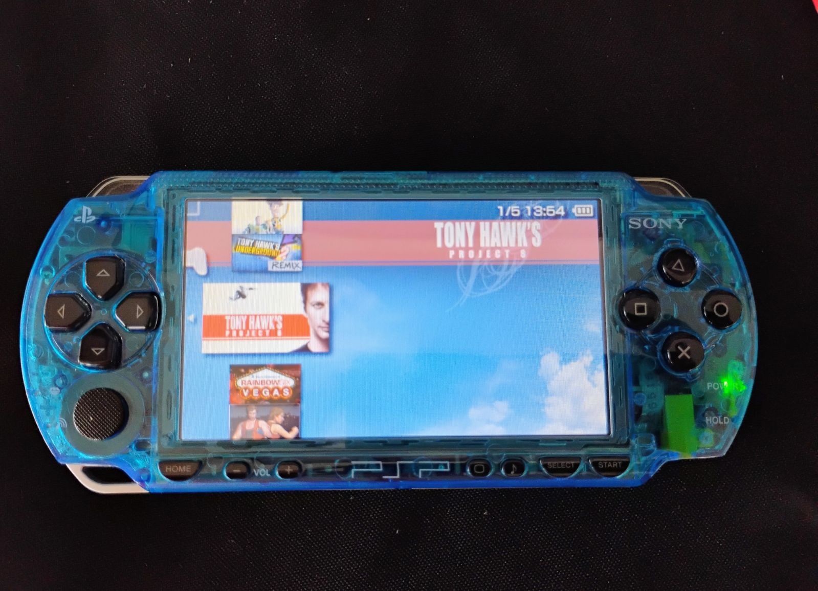 LIKE NEW !!! CLEAR/BLUE * PSP * WITH 5,000 GAMES !!! for Sale in Santa ...