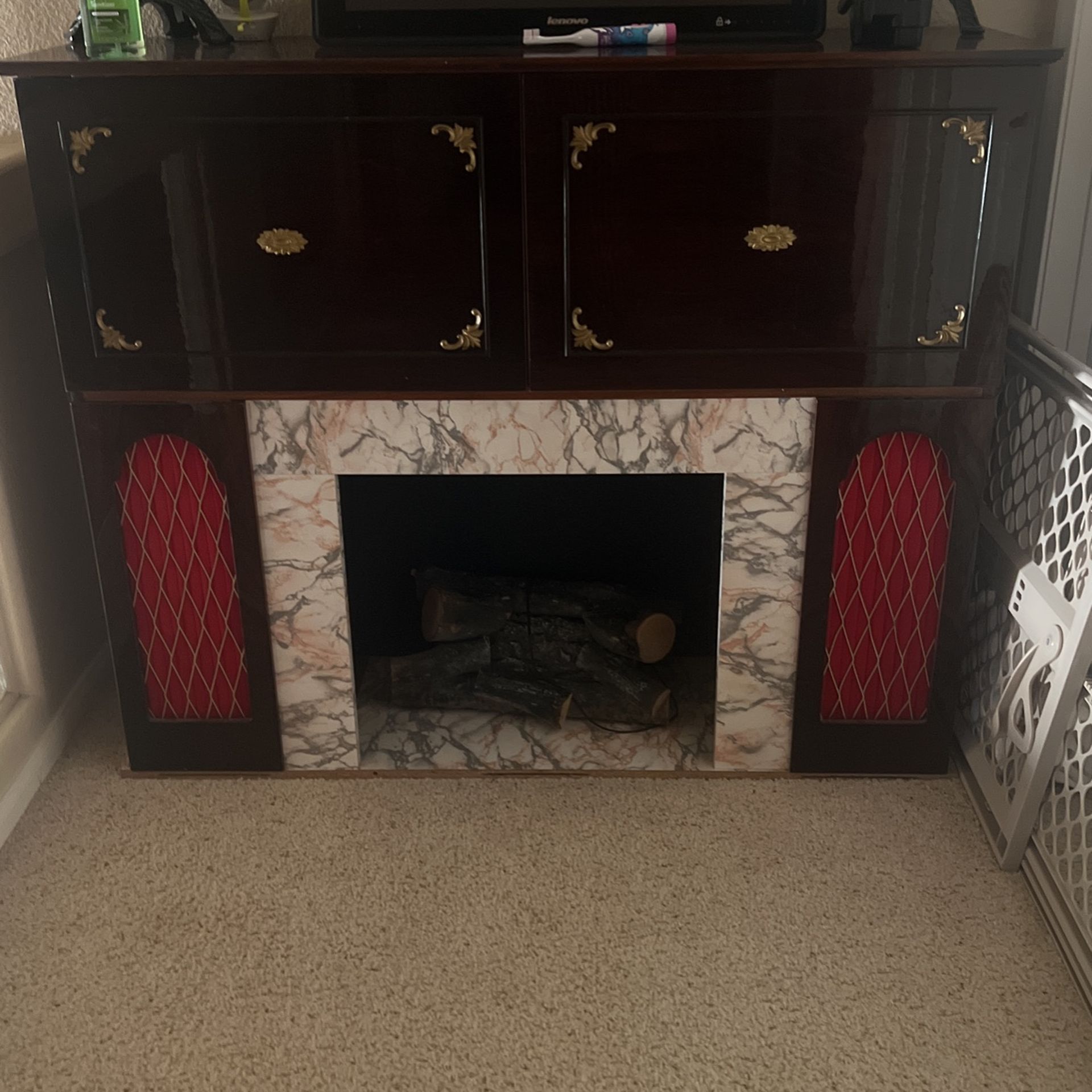 Antique 70s Record Player With Fake Fire (for Looks But Pretty ...