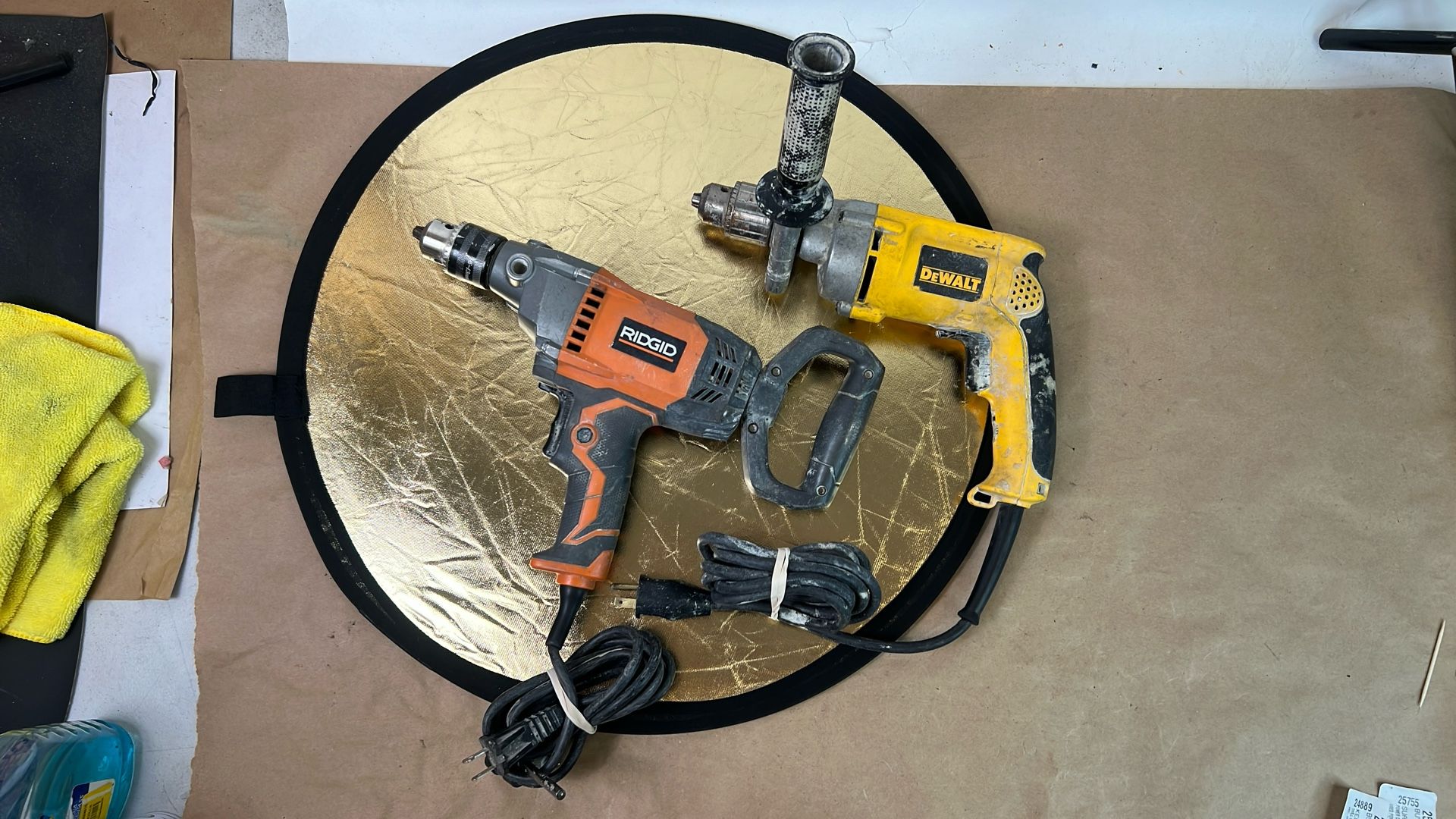 2 Corded Drills DeWalt And Ridgit Fully Functional DW235G R7122 With ...