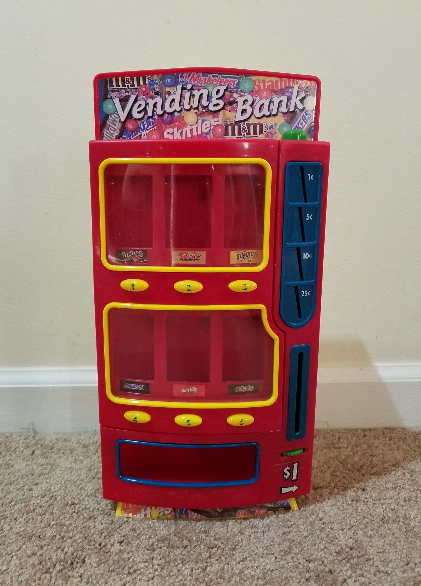 Mars M&Ms Candy Bar Vending Machine Bank Twix Skittles Snickers Milky ...