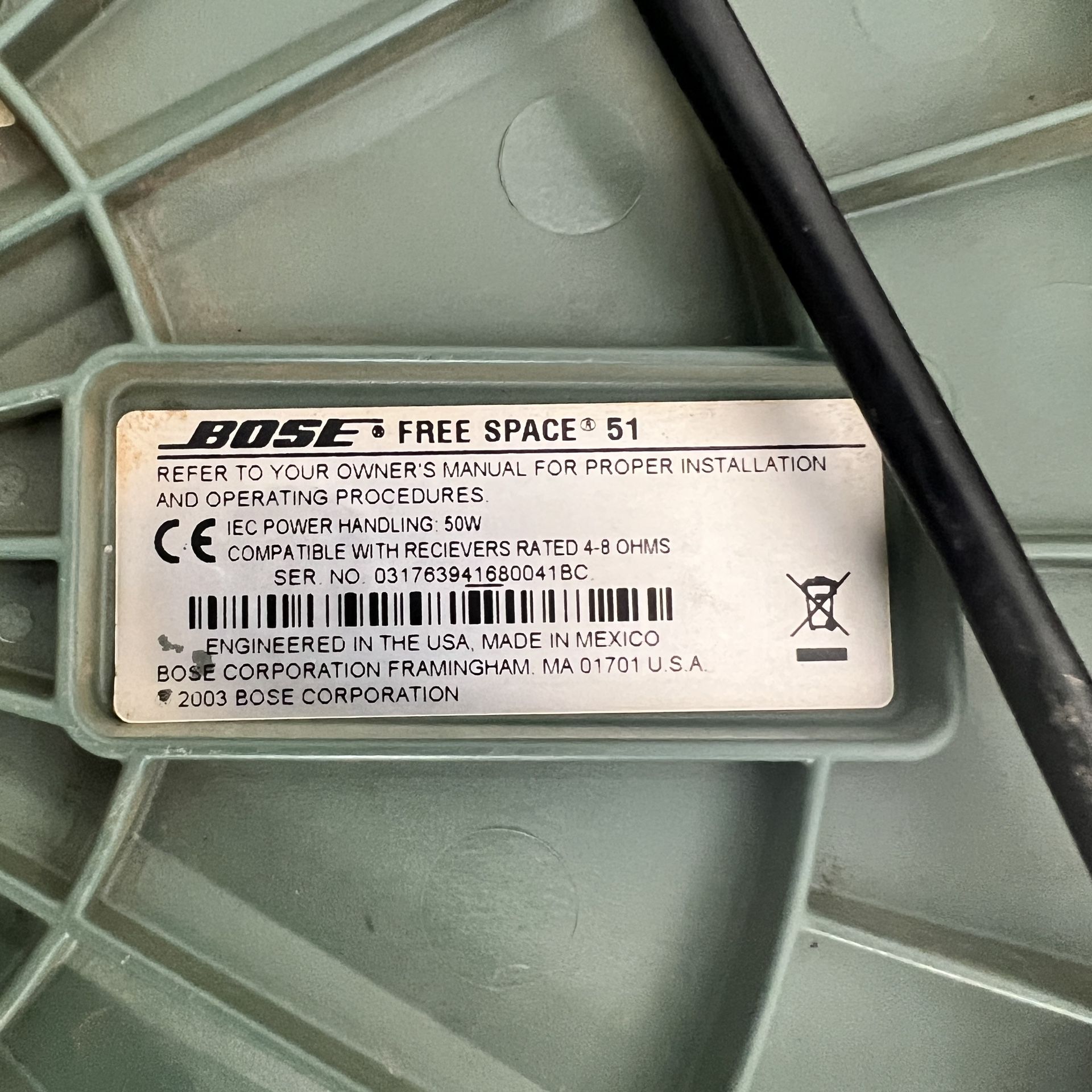 BOSE Free Space 51 Outdoor Speakers Green - Set of 2 for Sale in ...