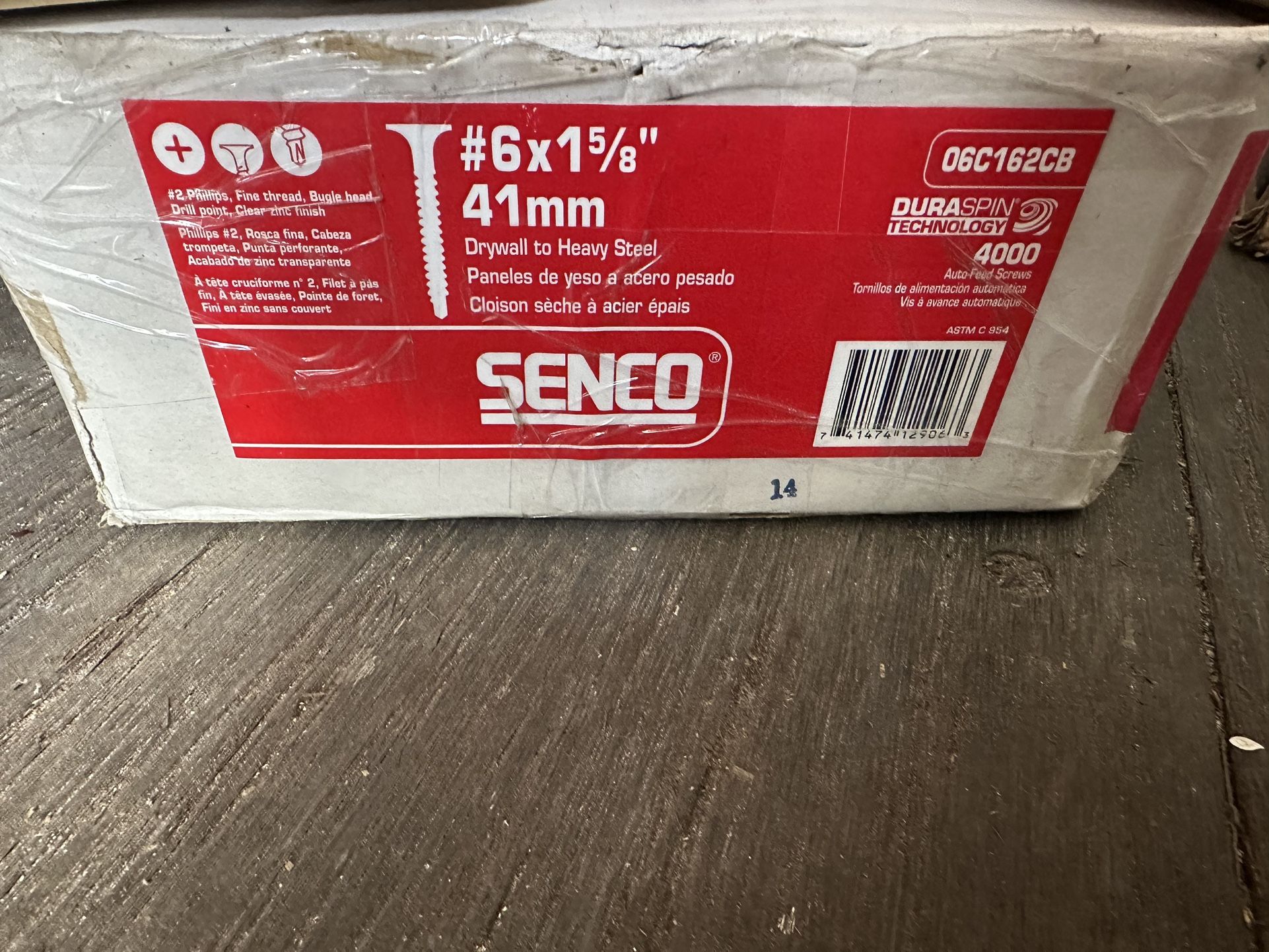 Senco Screw #6 X 1 5/8, Self-drilling Drywall To Heavy Steel, Clear ...