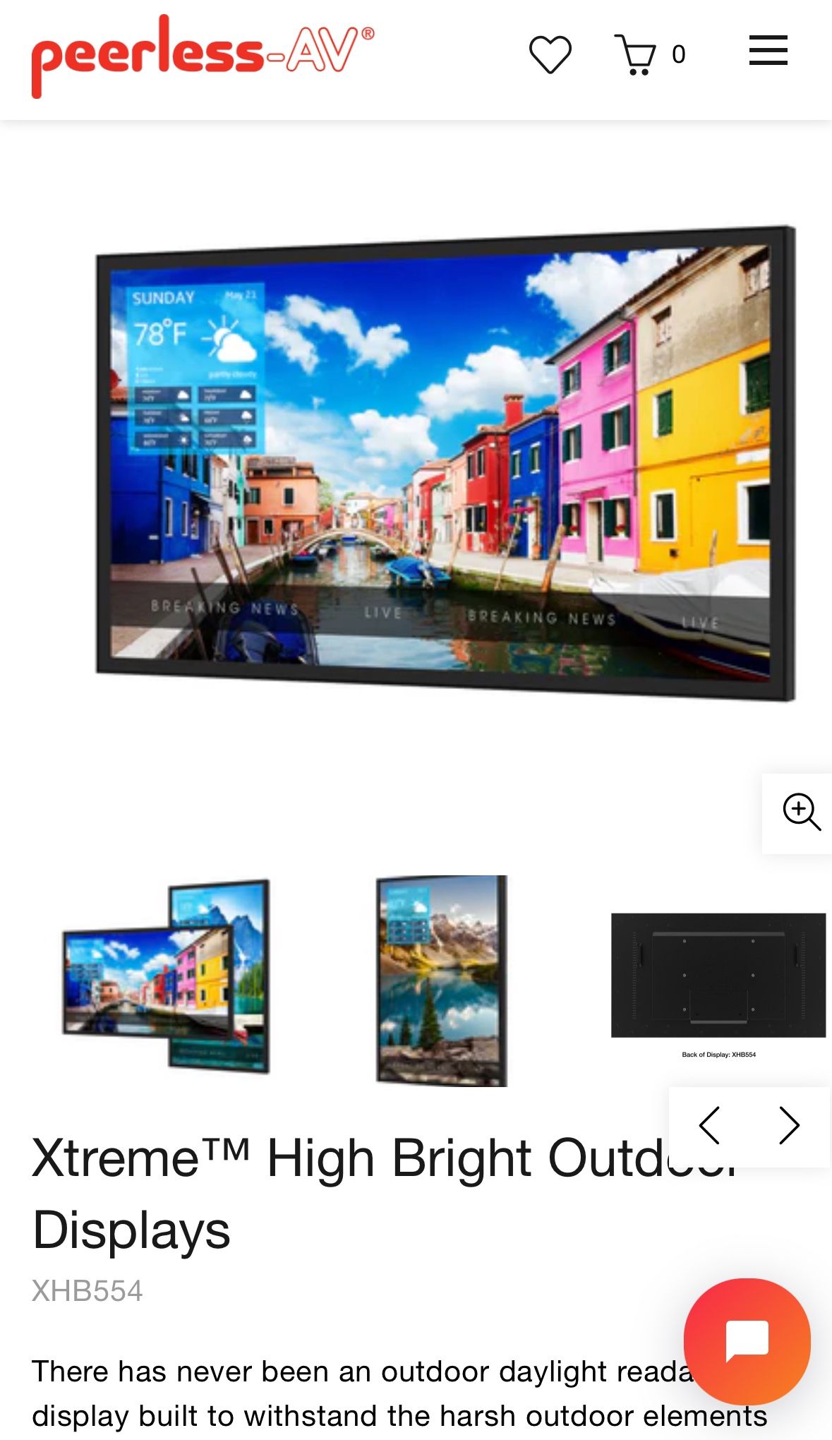 Peerless -AV 55” Extreme High Bright Outdoor Display for Sale in Chino ...