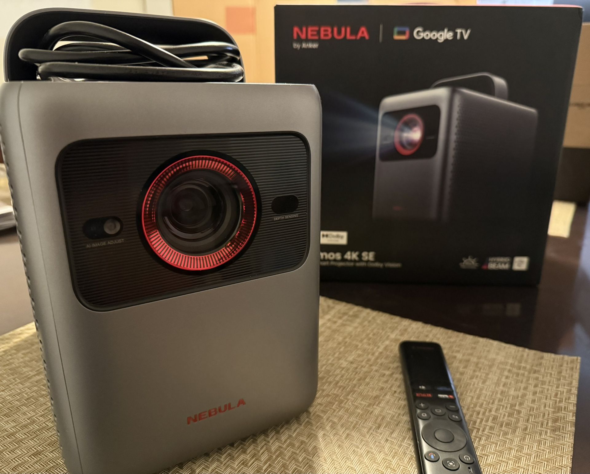 Nebula Cosmos 4k Projector With Screen for Sale in Phoenix, AZ - OfferUp