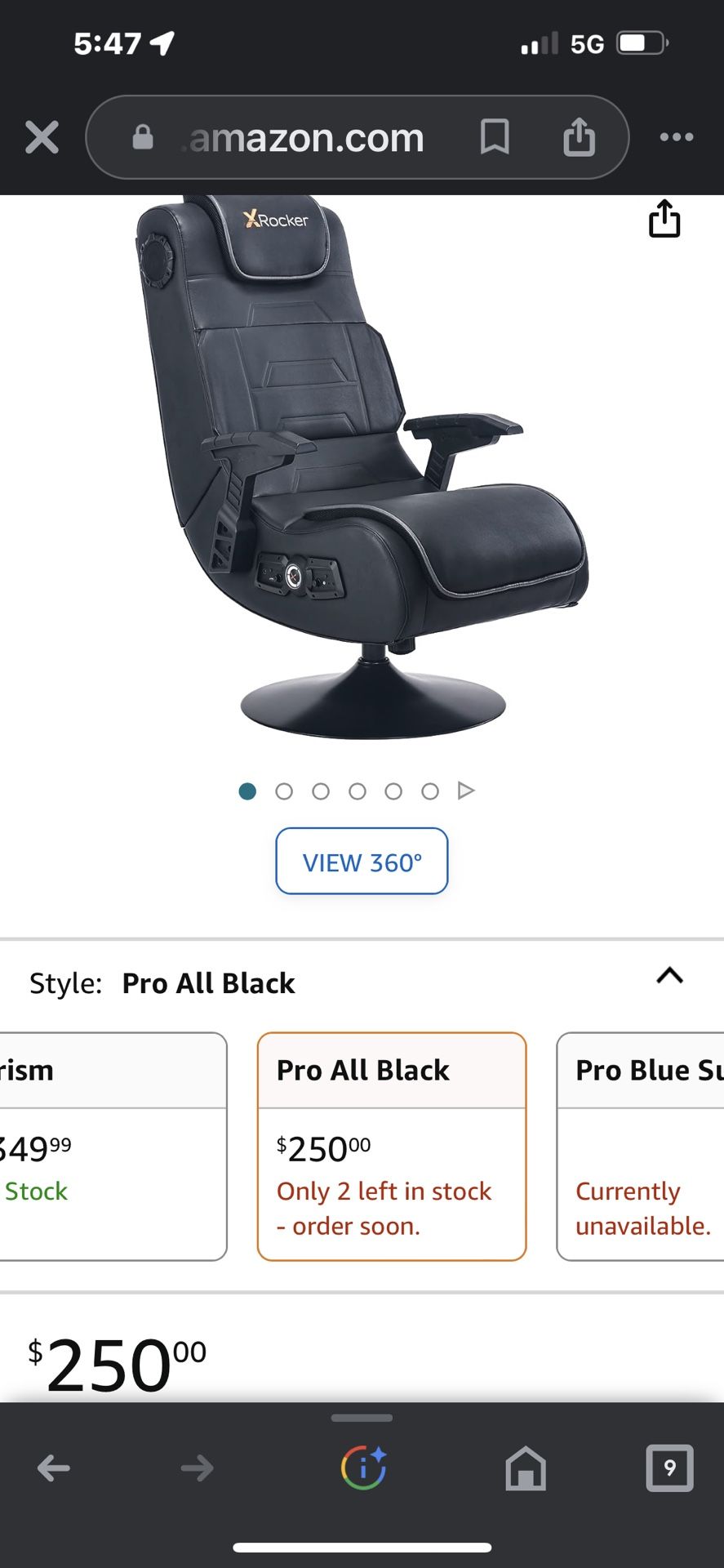 X Rocker Pro Lounging Video Gaming Leather Pedestal Chair for Sale in ...