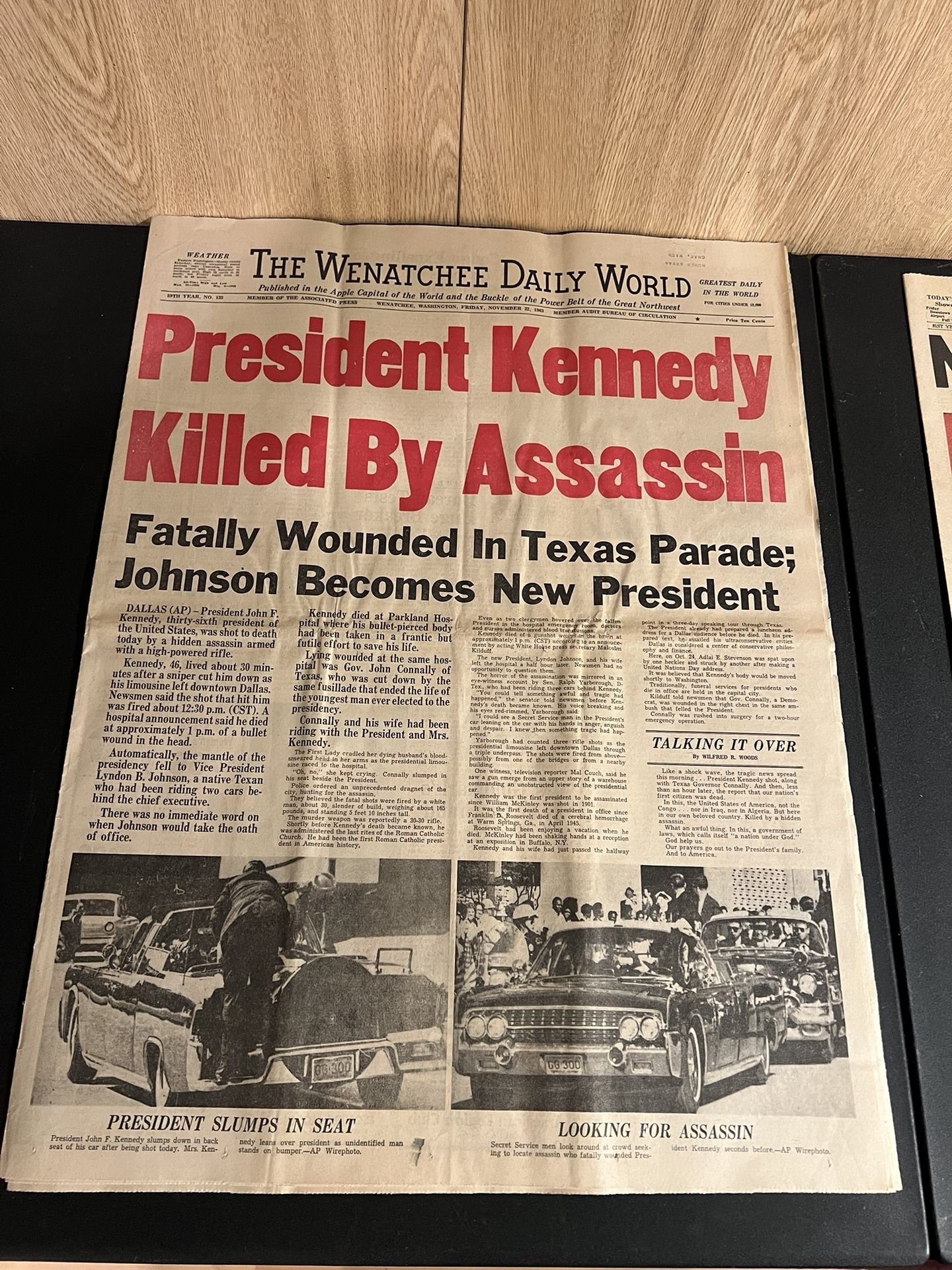 1963 President Kennedy Assassination Newspaper for Sale in Everett, WA ...