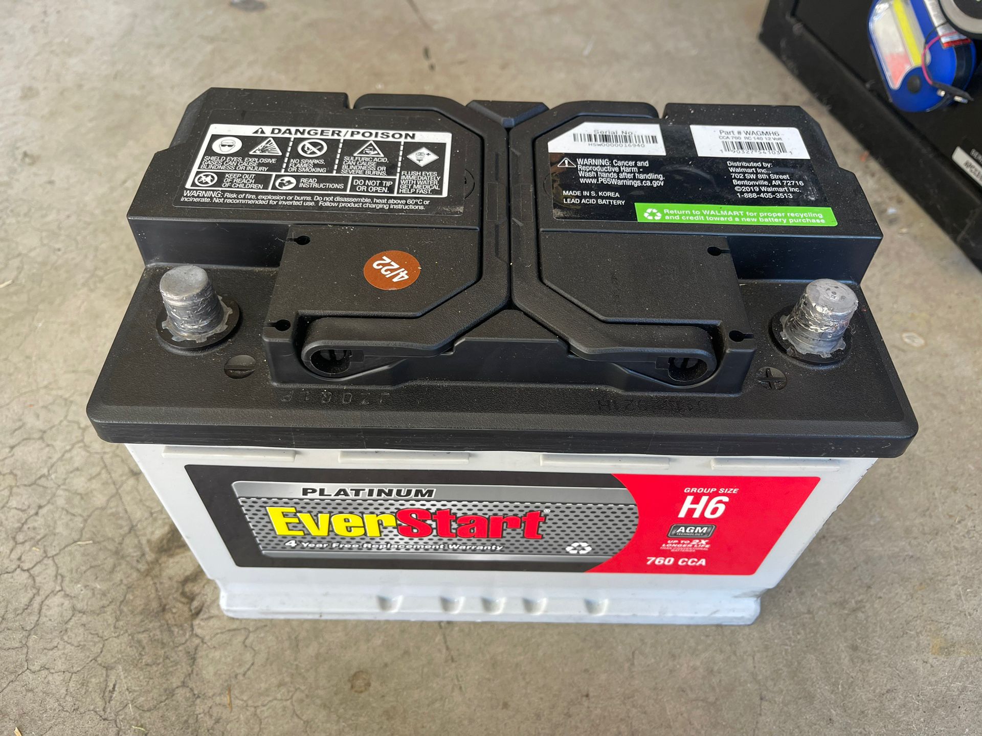 H6 AGM GROUP SIZE 48 car battery for Sale in Phillips Ranch, CA - OfferUp