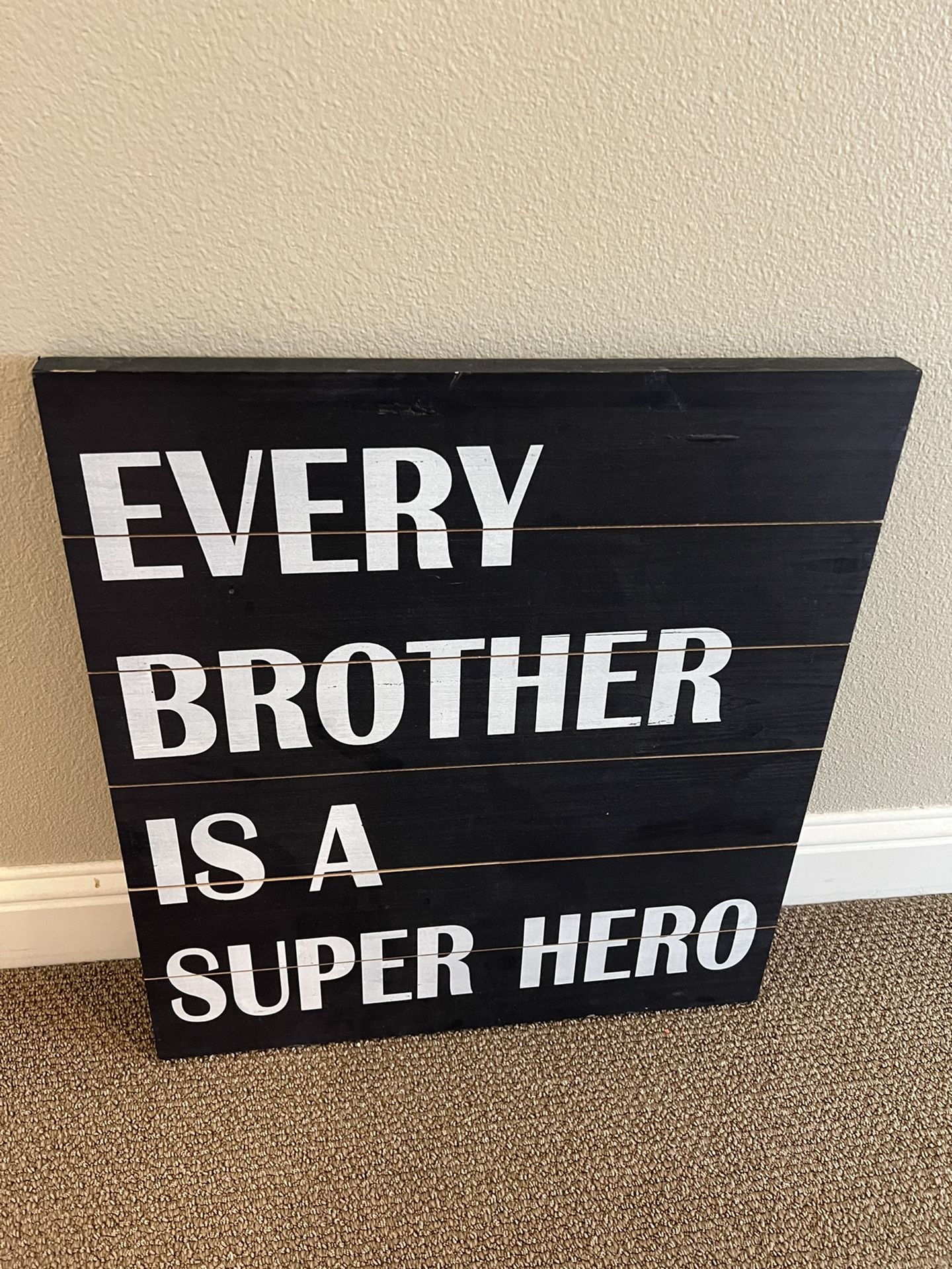 Pottery Barn Kids Every Brother Is A Super Hero Wood Sign for Sale in ...
