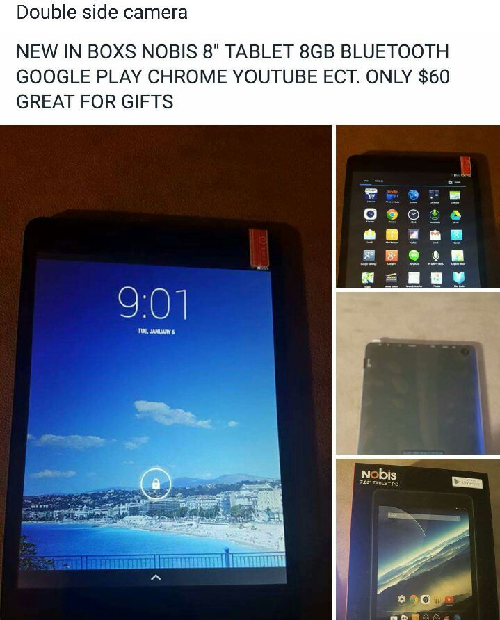 8" nobis tablet 8gb for Sale in Anaheim, CA - OfferUp