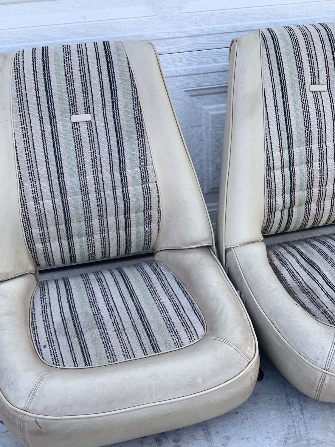 Vintage Dodge Bucket Seats Classic Van Low Back Bucket Seats 1970s Mcm ...