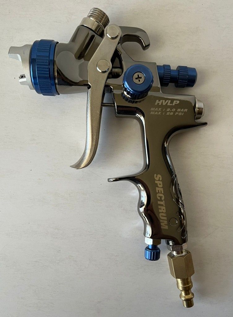Spectrum Premium HVLP Gravity Feed Air Spray Gun w/ Side Fan Control ...