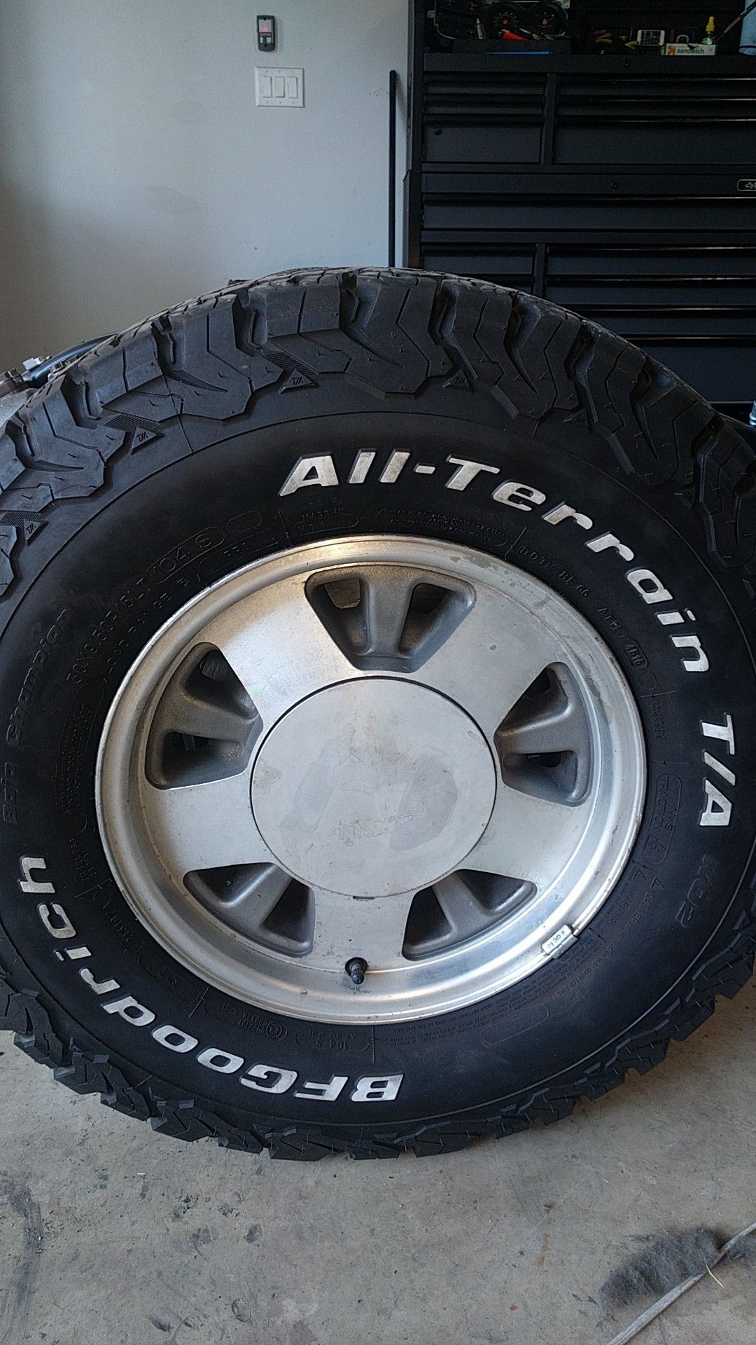 4 BF Goodrich All Terrain T/A Tires 30x9.5x15 and Chevy C1500 Wheels ...