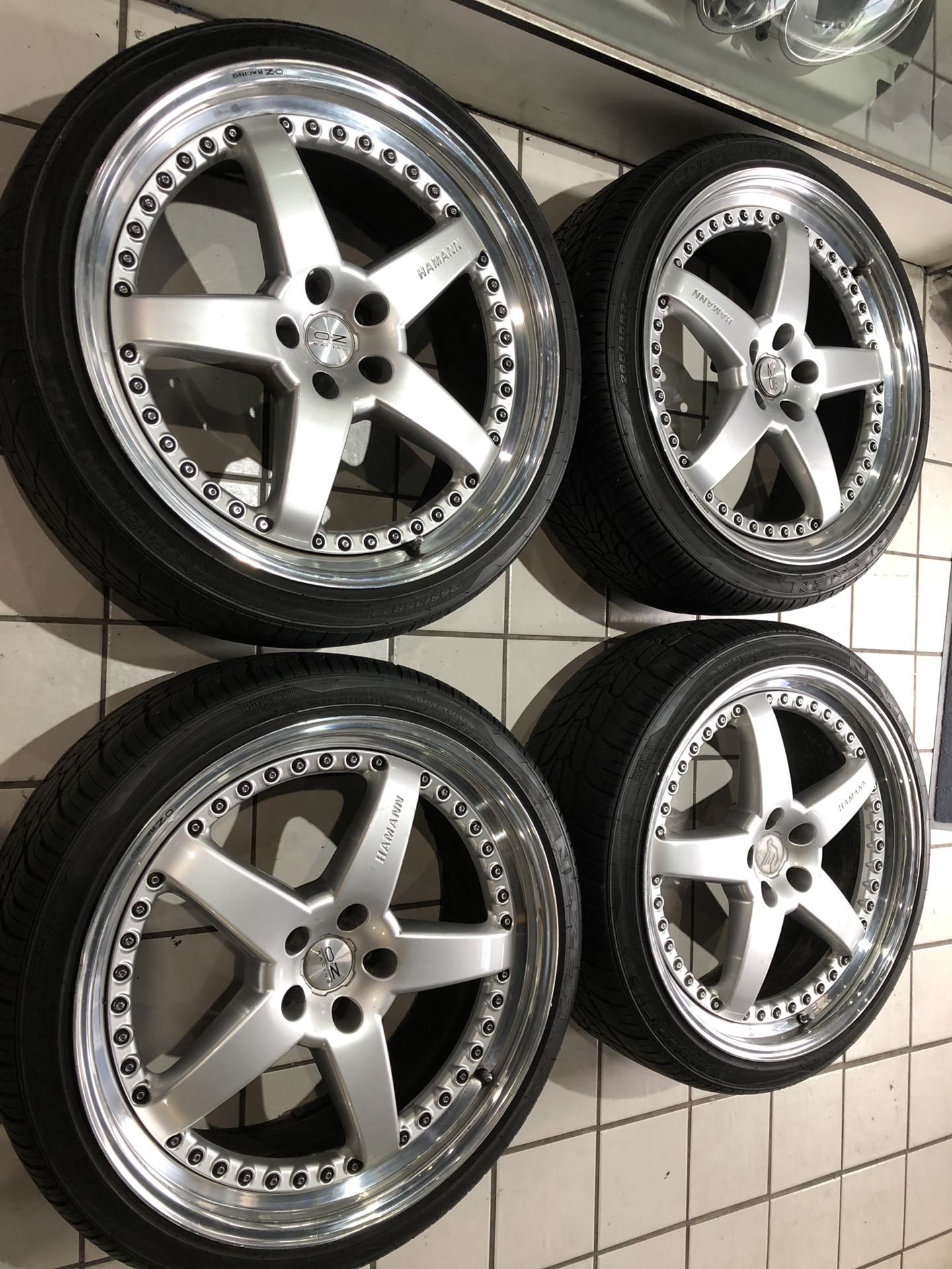 22” Hamann OZ racing wheels rims 5x112 lugs Mercedes tires for Sale in ...