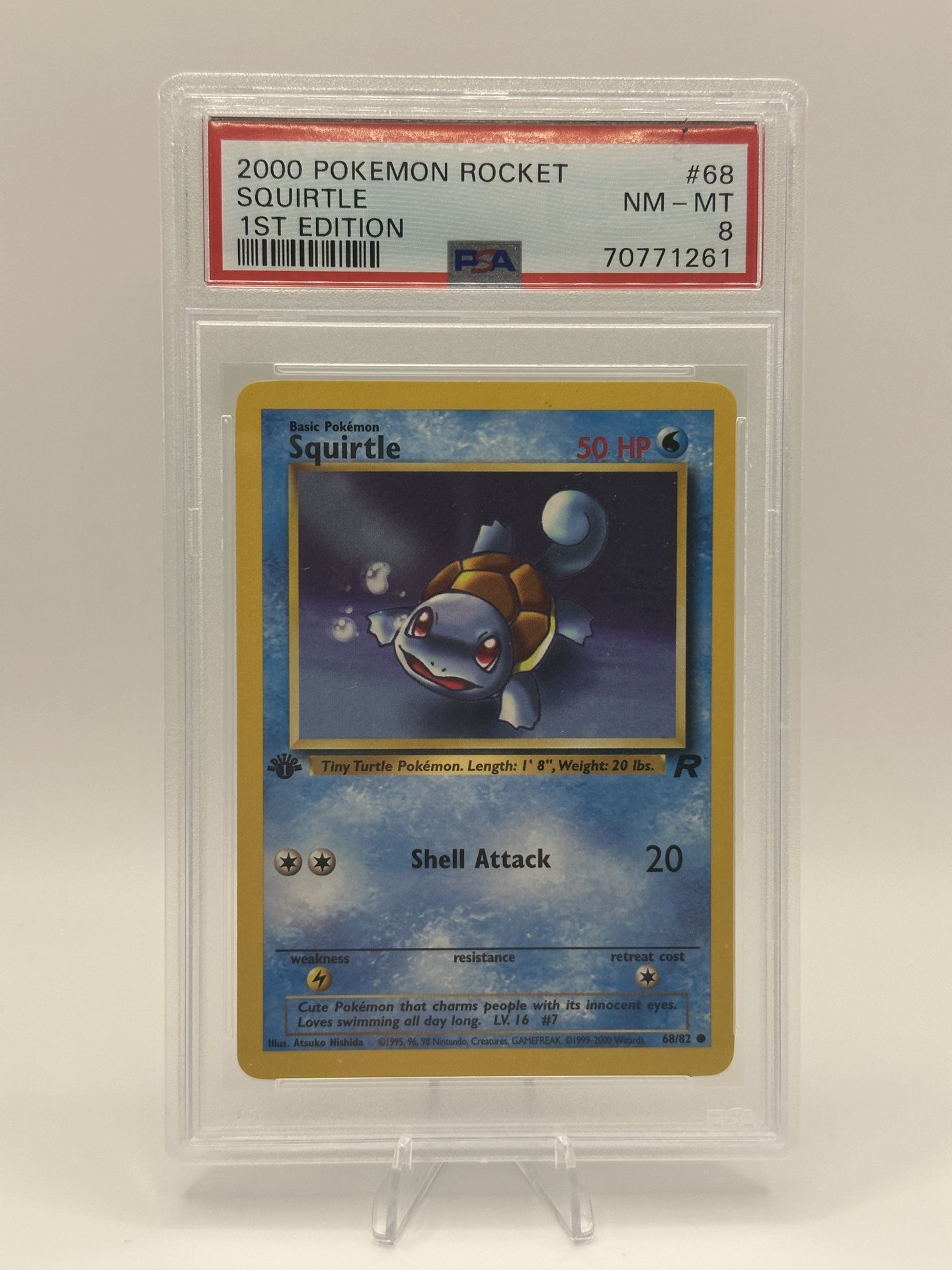 1st Edition Squirtle PSA 8 NM Near Mint - Vintage 68/82 Team Rocket ...
