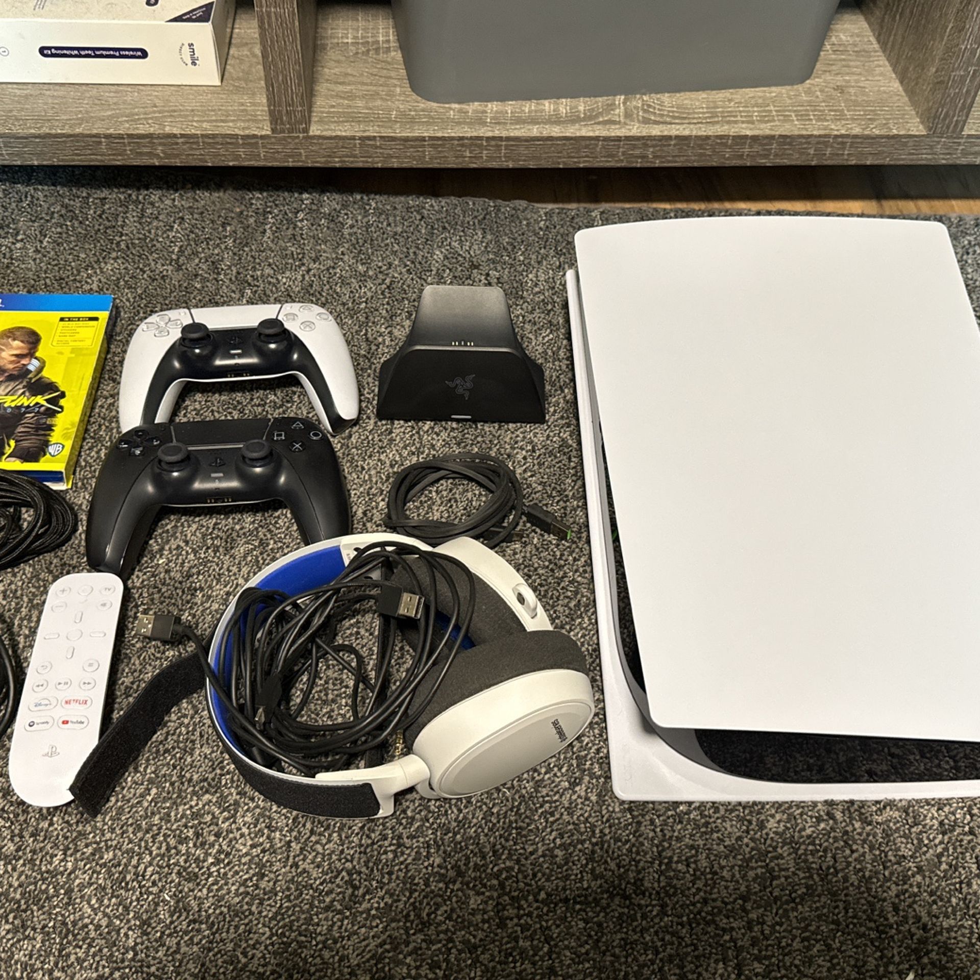 PS5 Bundle 2 Controllers, 1 Game, 1 Headset, 1 Remote for Sale in Glenwood, OR - OfferUp