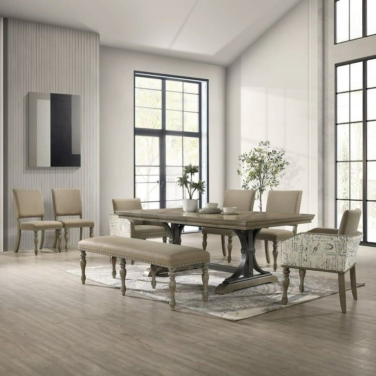 Birmingham 8-piece Driftwood Finish Dining Set Dining Room Set for Sale ...