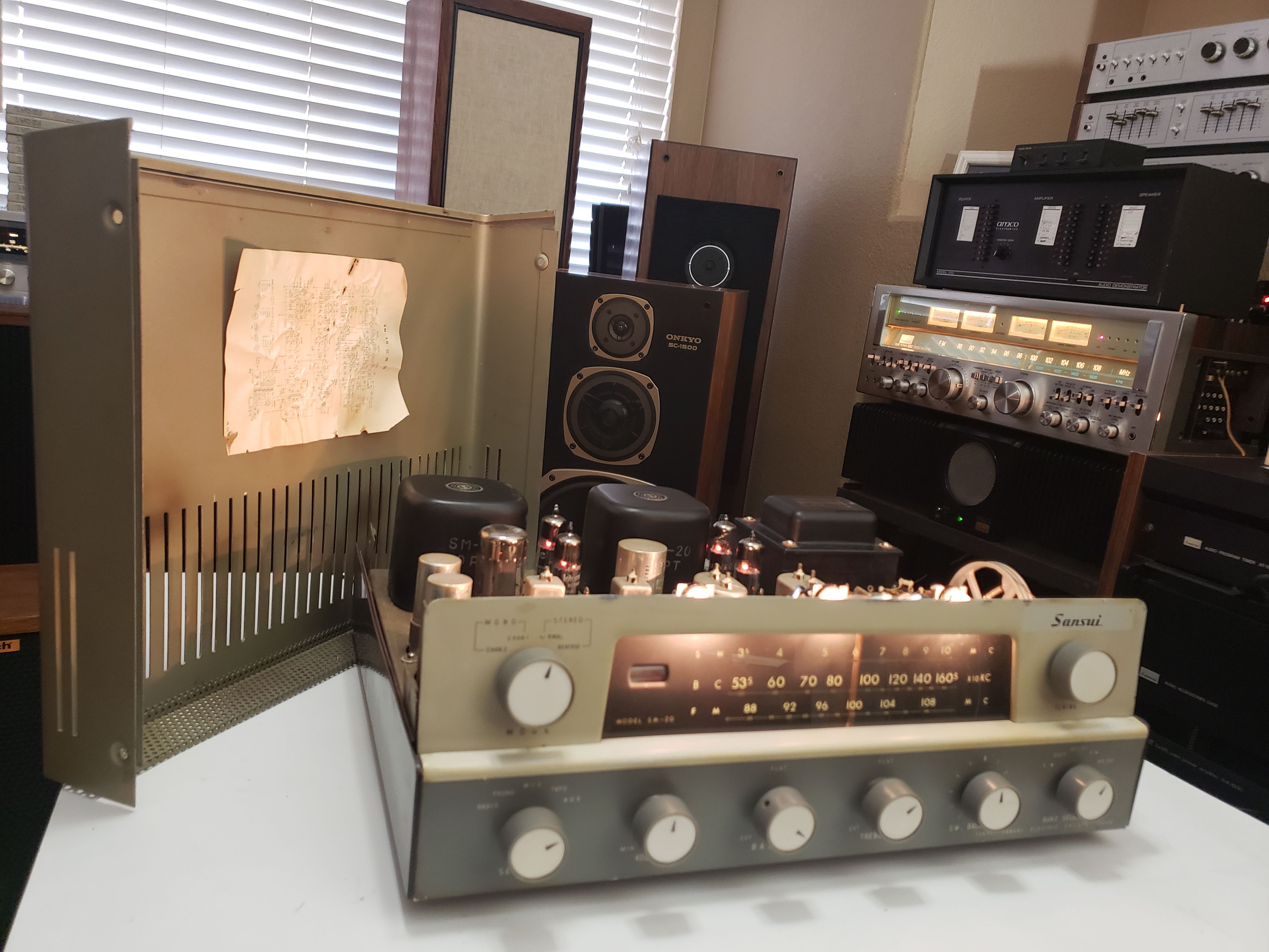 Sansui SM-20 Vintage Tube Stereo Receiver - Fully Functional - Rare ...