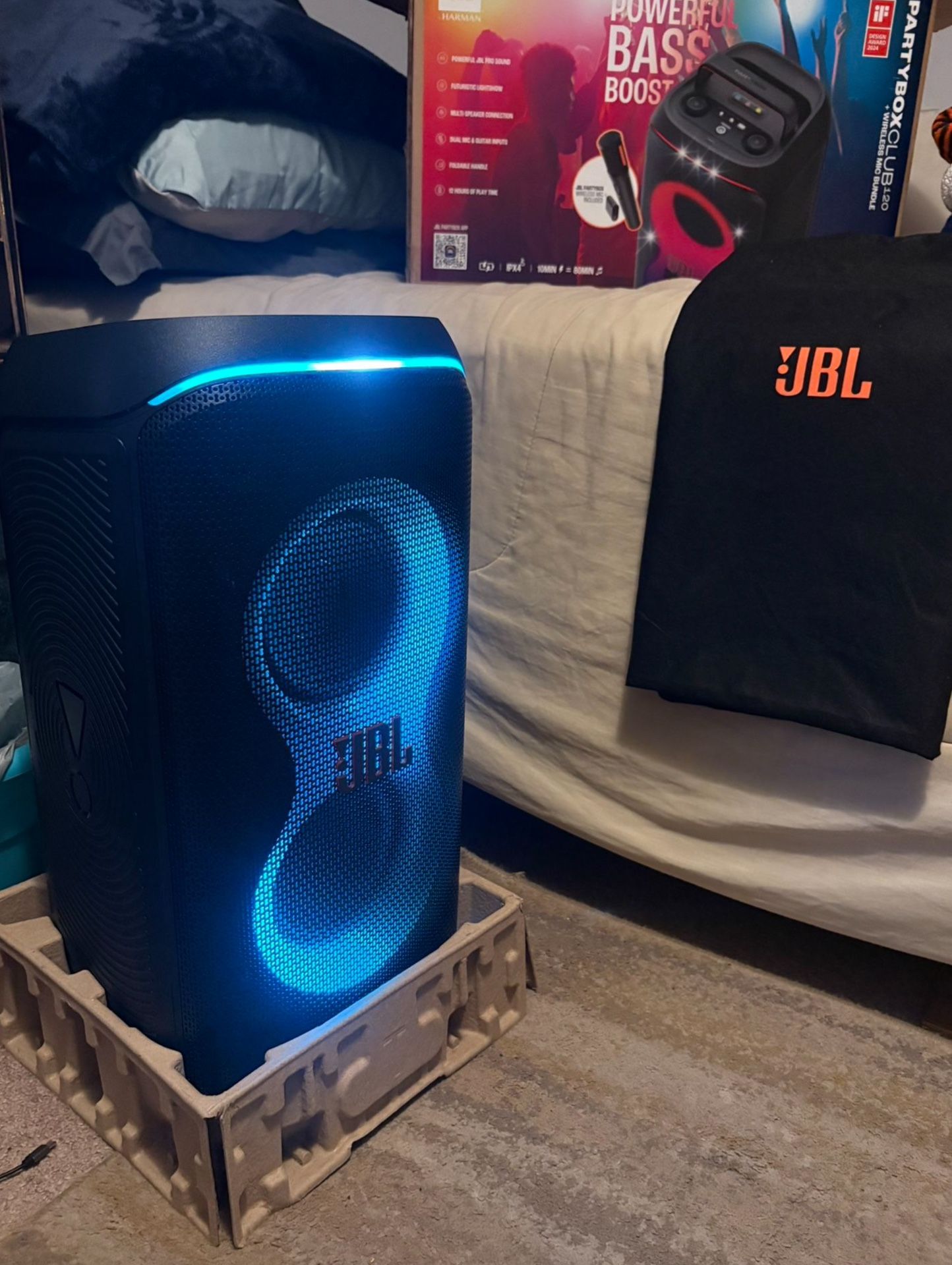 JBL (Partybox Live 120) Portable Bluetooth Speaker ~ Wireless Mic, LED ...