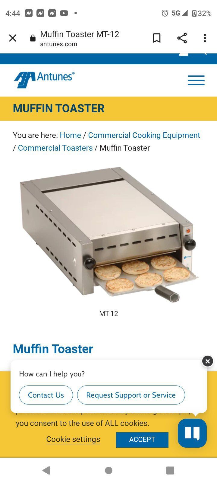 Antunes Muffin Toaster Model MT-12 for Sale in La Verne, CA - OfferUp