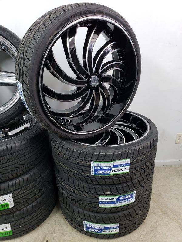 24 Inch Gima Inflames Black Milled 5x115 W Tires for Sale in Chicago ...