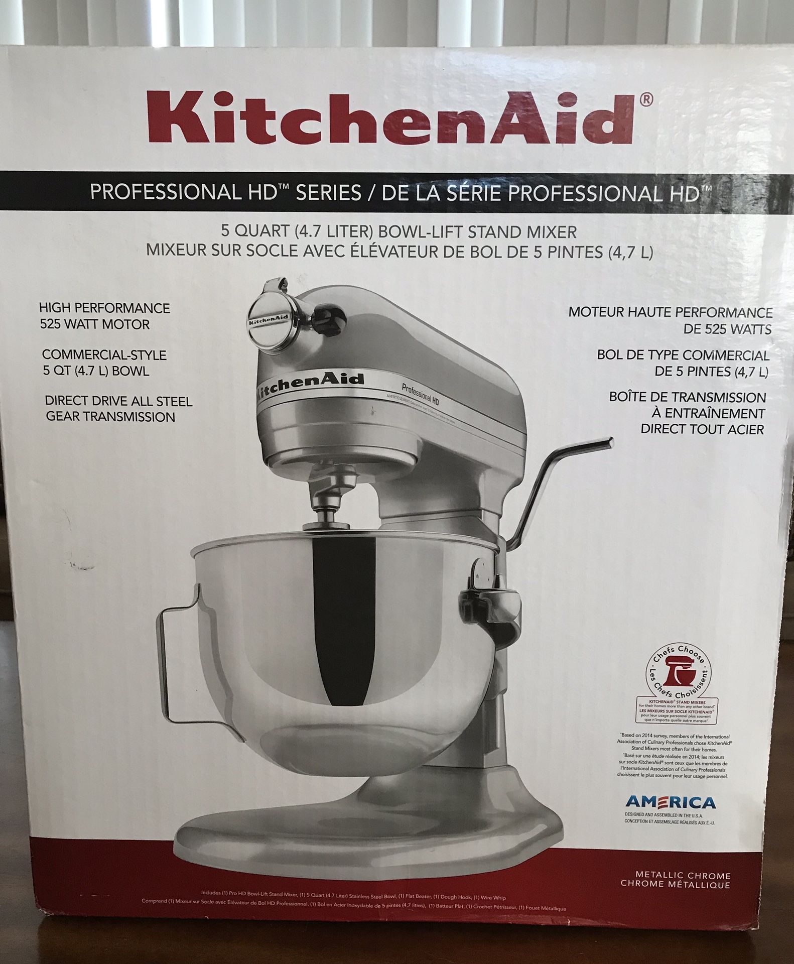 NEW In Box, KitchenAid Professional HD 525 Watt Motor, 5 Quart Bowl ...