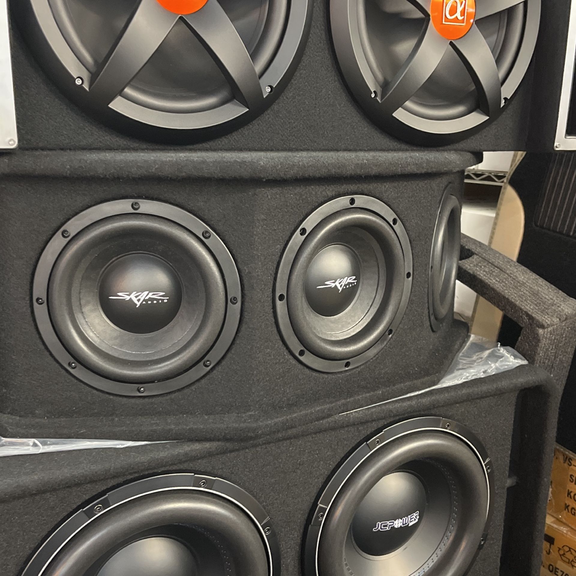 Car Audio SkAR Audio 3 8” Subwoofer With Skar Audio Box Bran New for ...