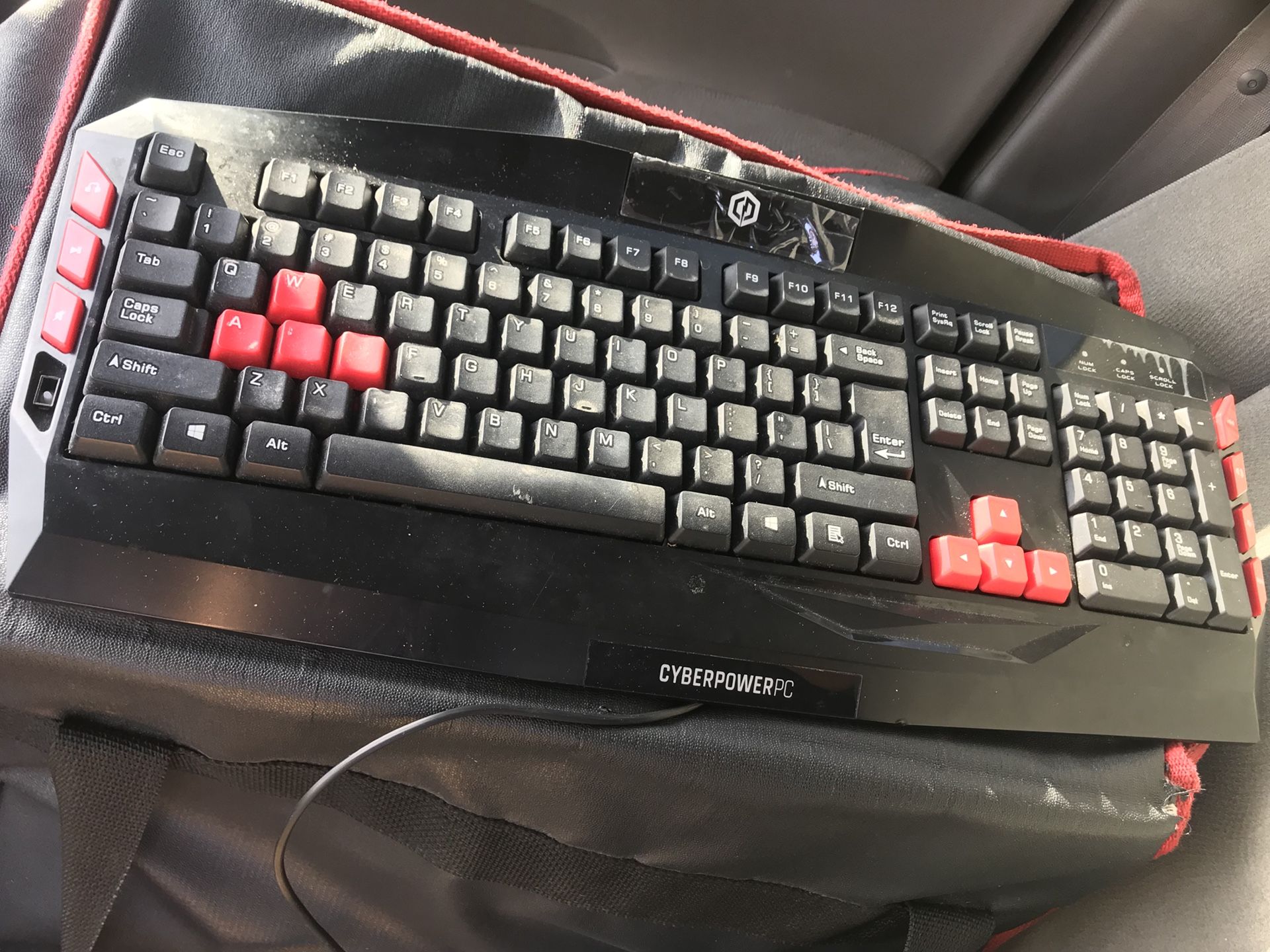 CyberPower PC USB Wired Red LED Multimedia Gaming Keyboard, 44% OFF