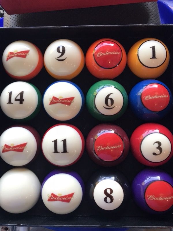 Budweiser Pool Balls Set