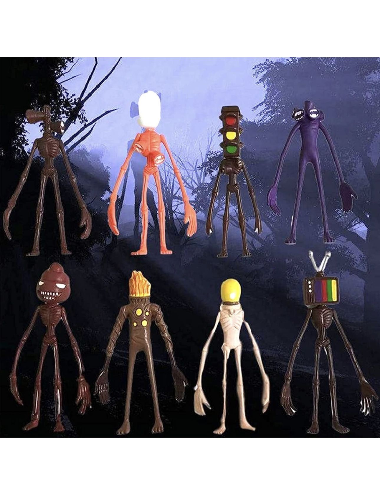 8Pcs Siren Head Horror Model, Action Figures Toys Siren Head for Sale ...