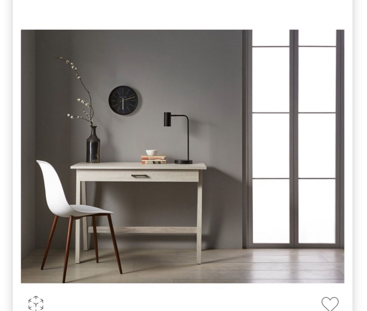 Paulo Wood Writing Desk With Drawer Project 62 -$100 For